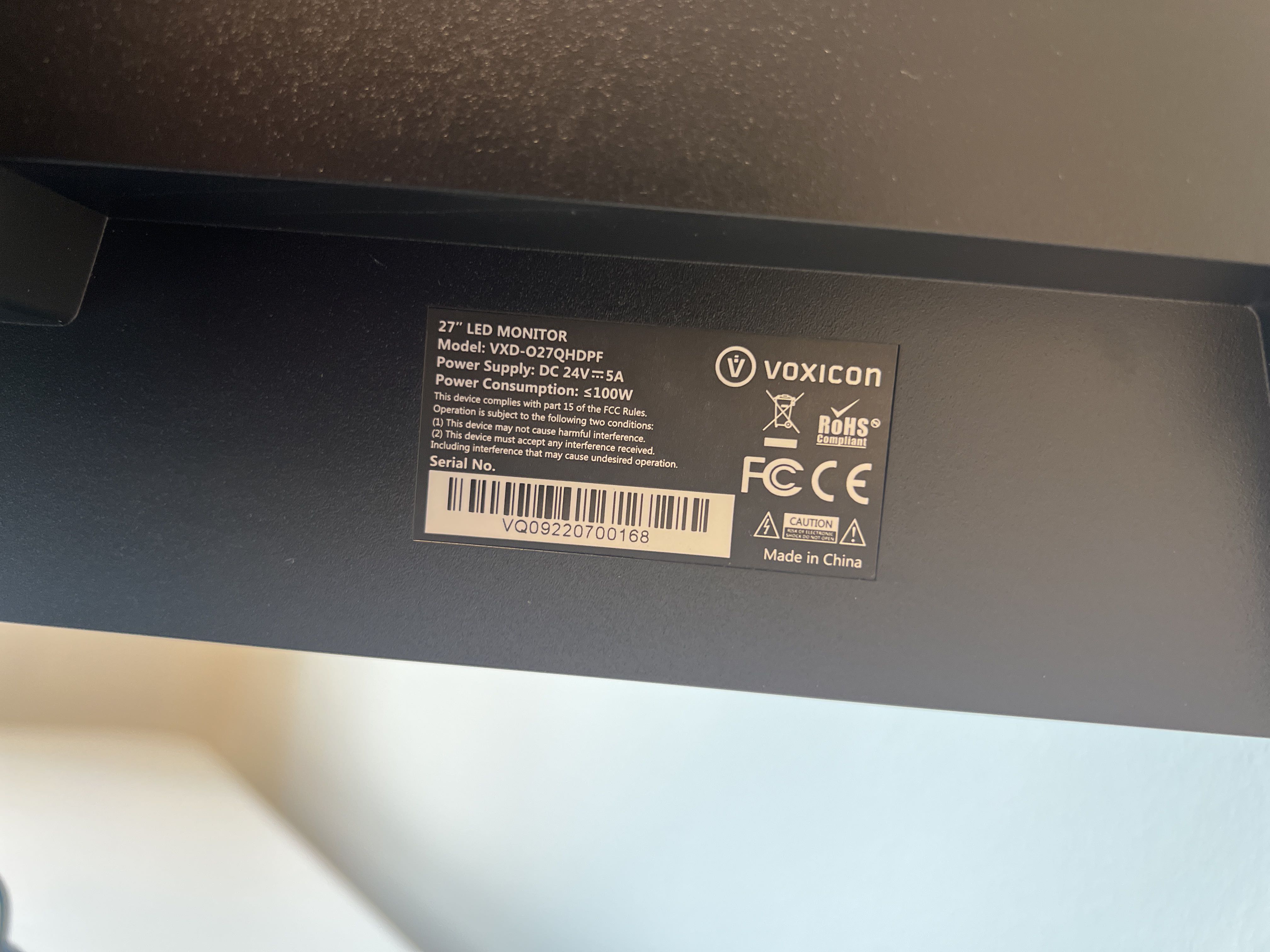 Screen Voxicon 27" - PS Auction - We value the future - Largest in net ...