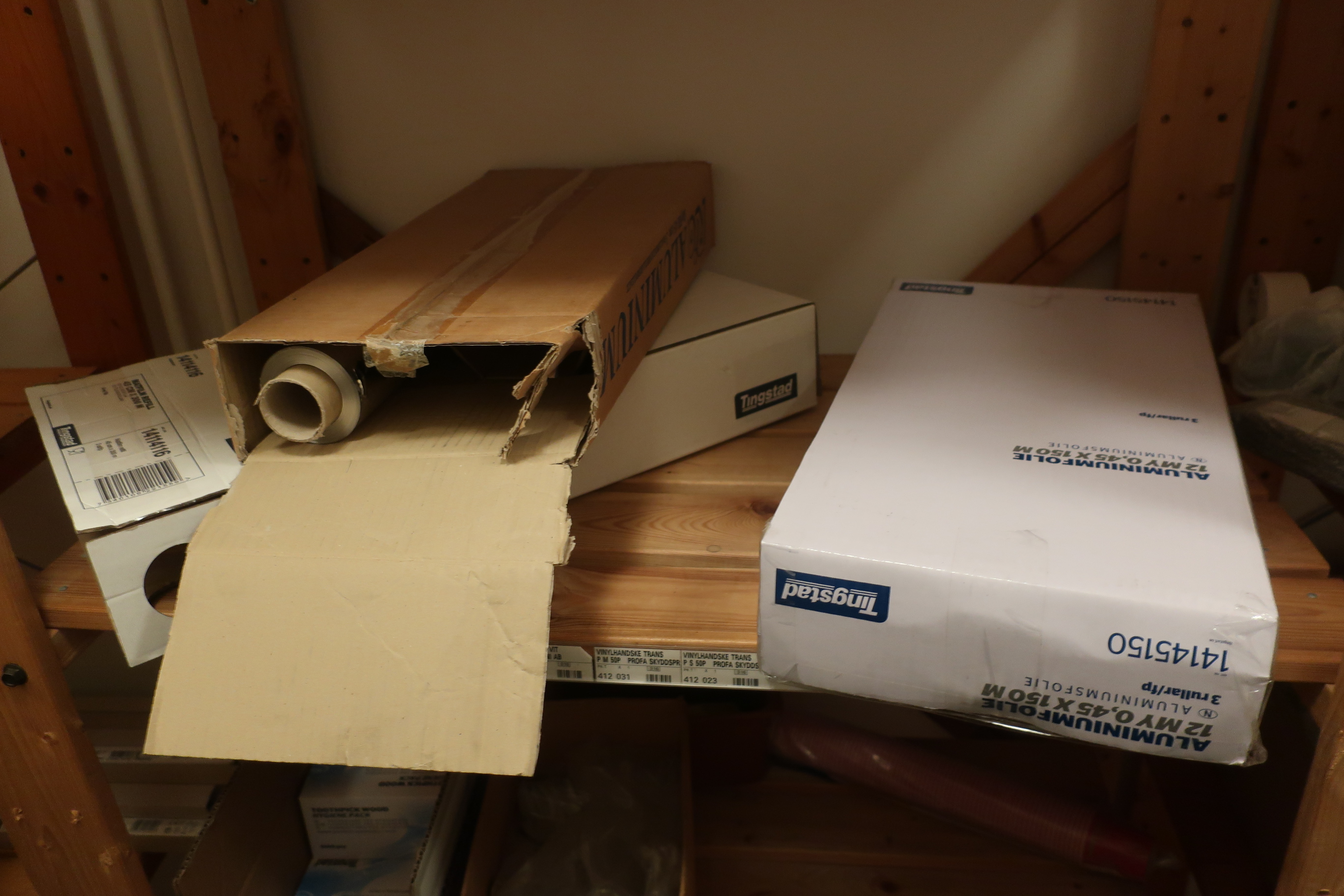 Storeroom with cleaning materials and disposable items - PS Auction ...