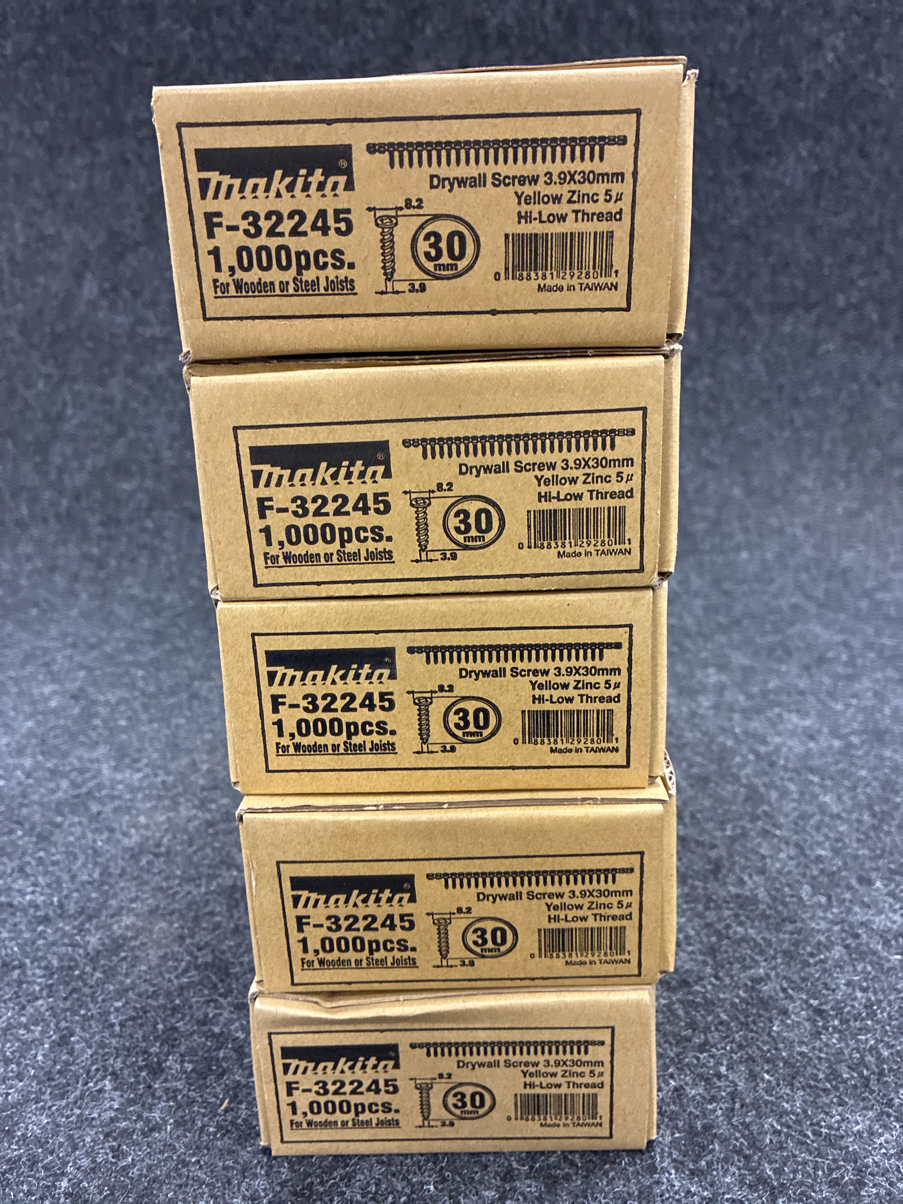 4 pcs Packs banded drywall screw 3.9x30 mm, Makita - PS Auction - We ...