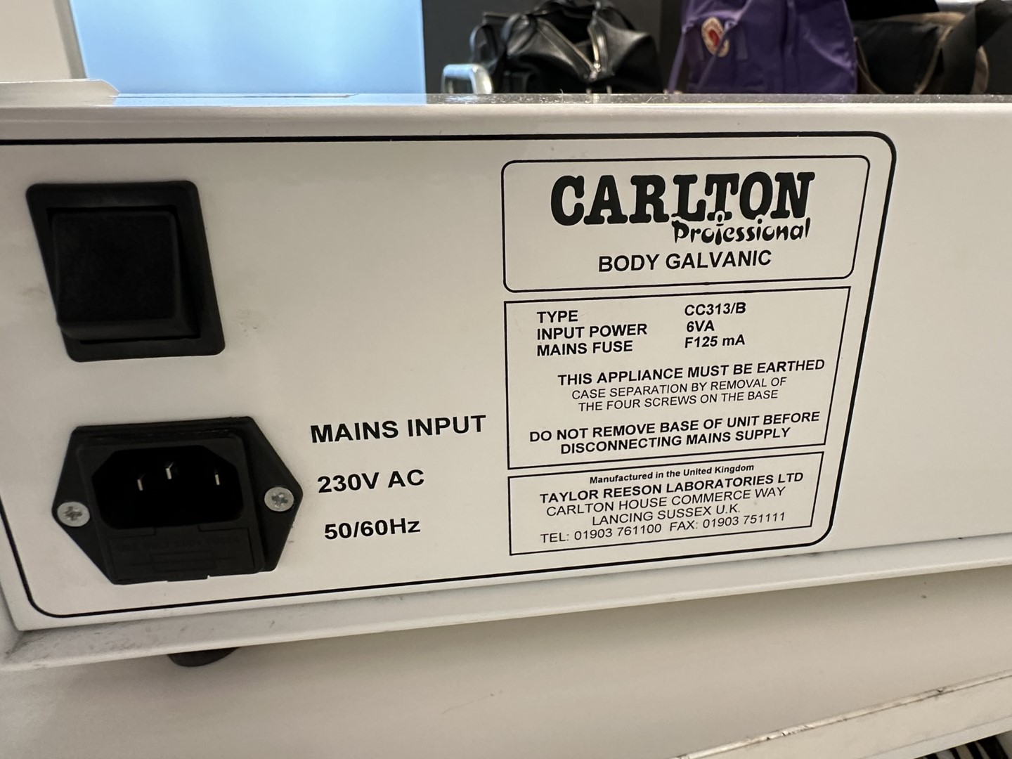 Kroppsgalvaniskt instrument Carlton CC 313B Body Galvanic, rullbord ...