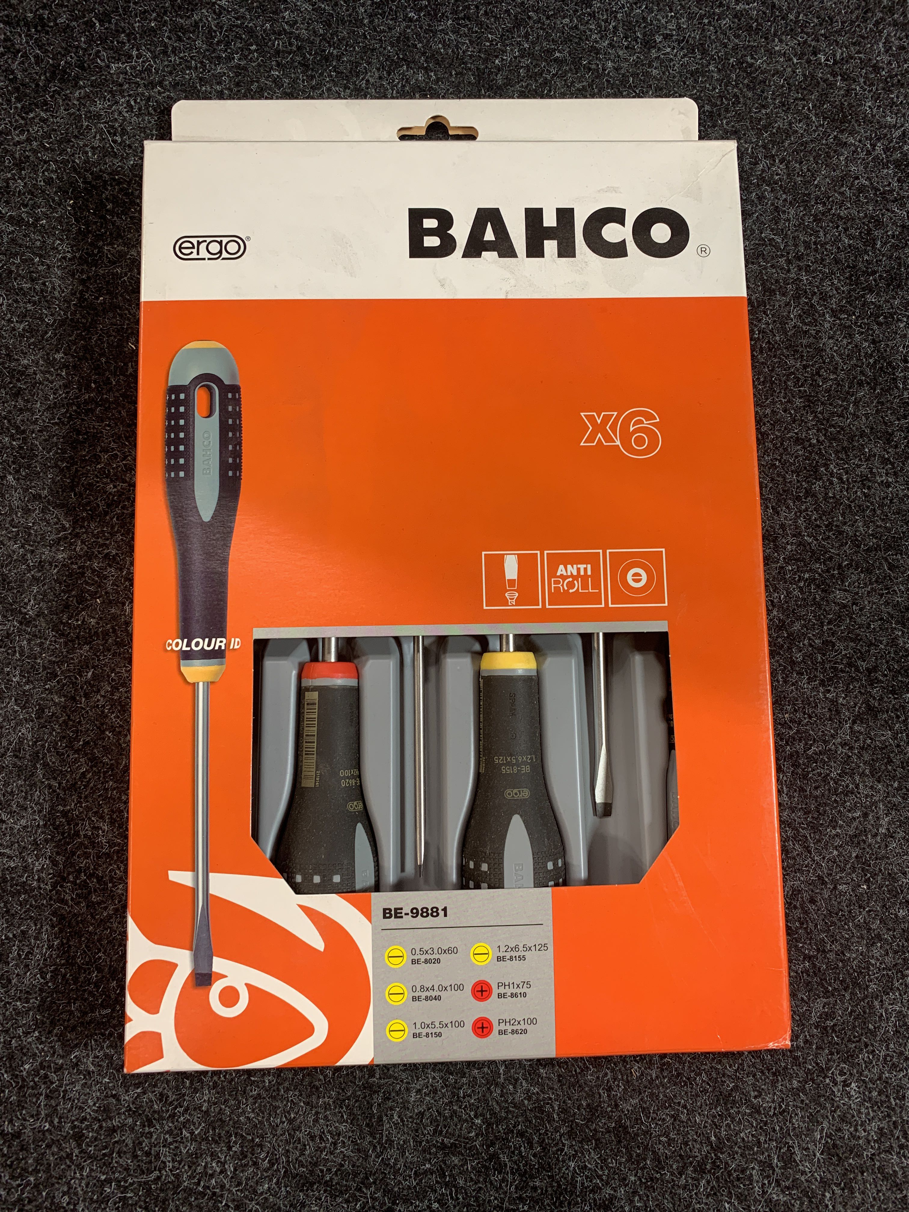 6 Piece Screwdriver Kit Bahco Premium Ergonomic Screwdriver Set - 6 ...