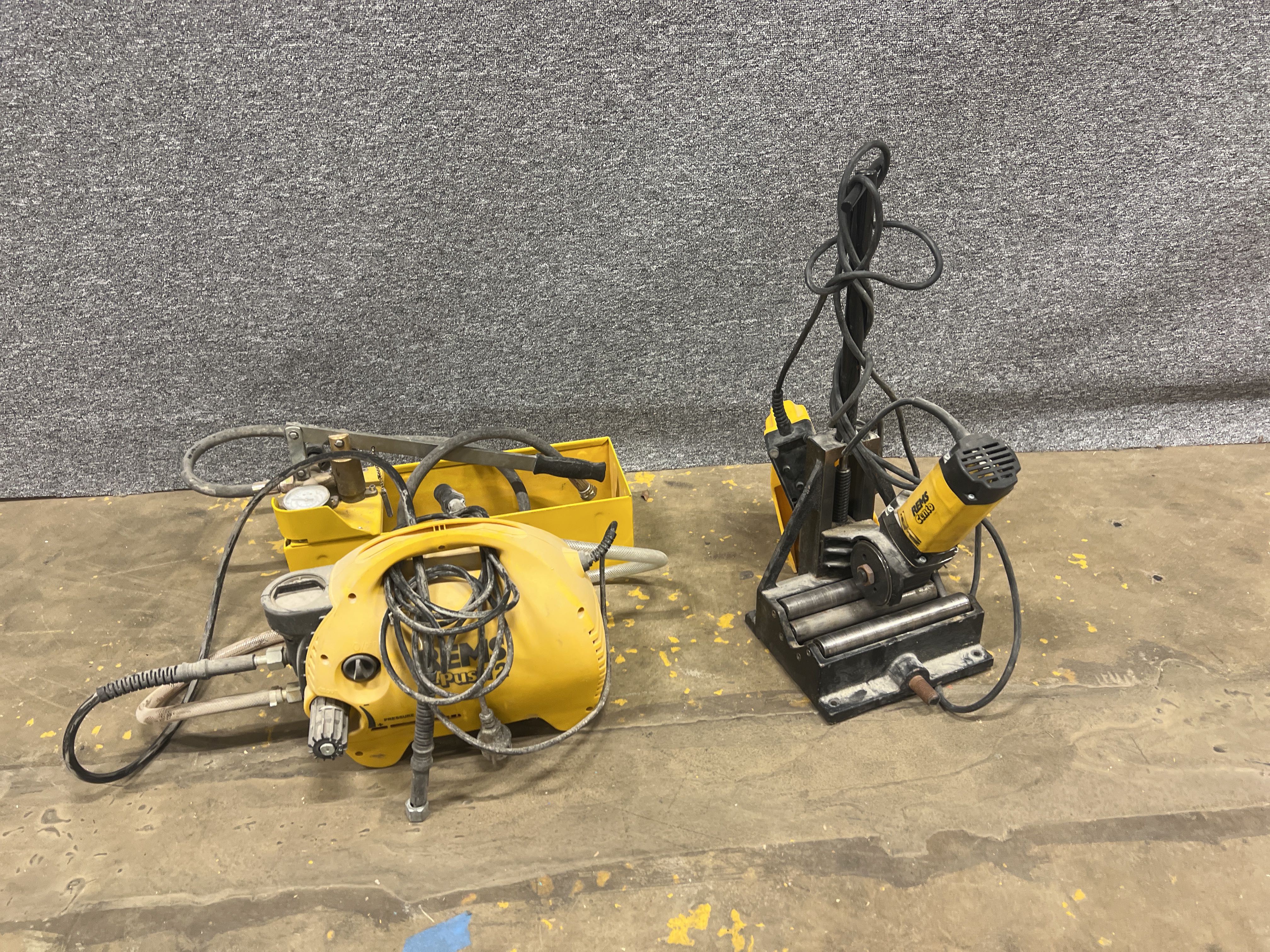 Test pressure pump, pipe cutting machine - REMS, Ironside - PS Auction ...