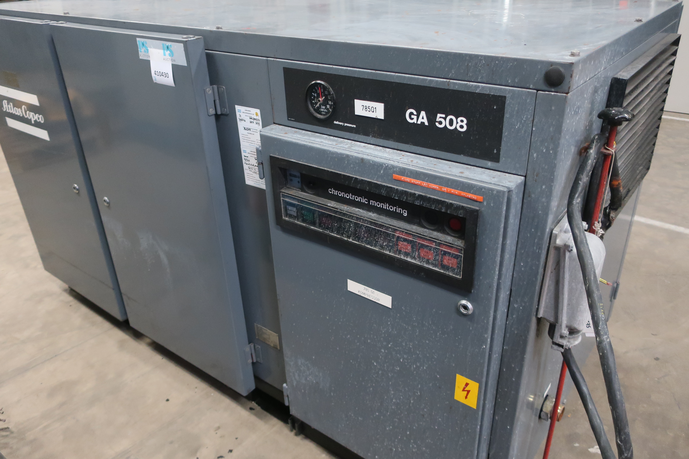 Atlas Copco compressor GA508 - PS Auction - We value the future ...