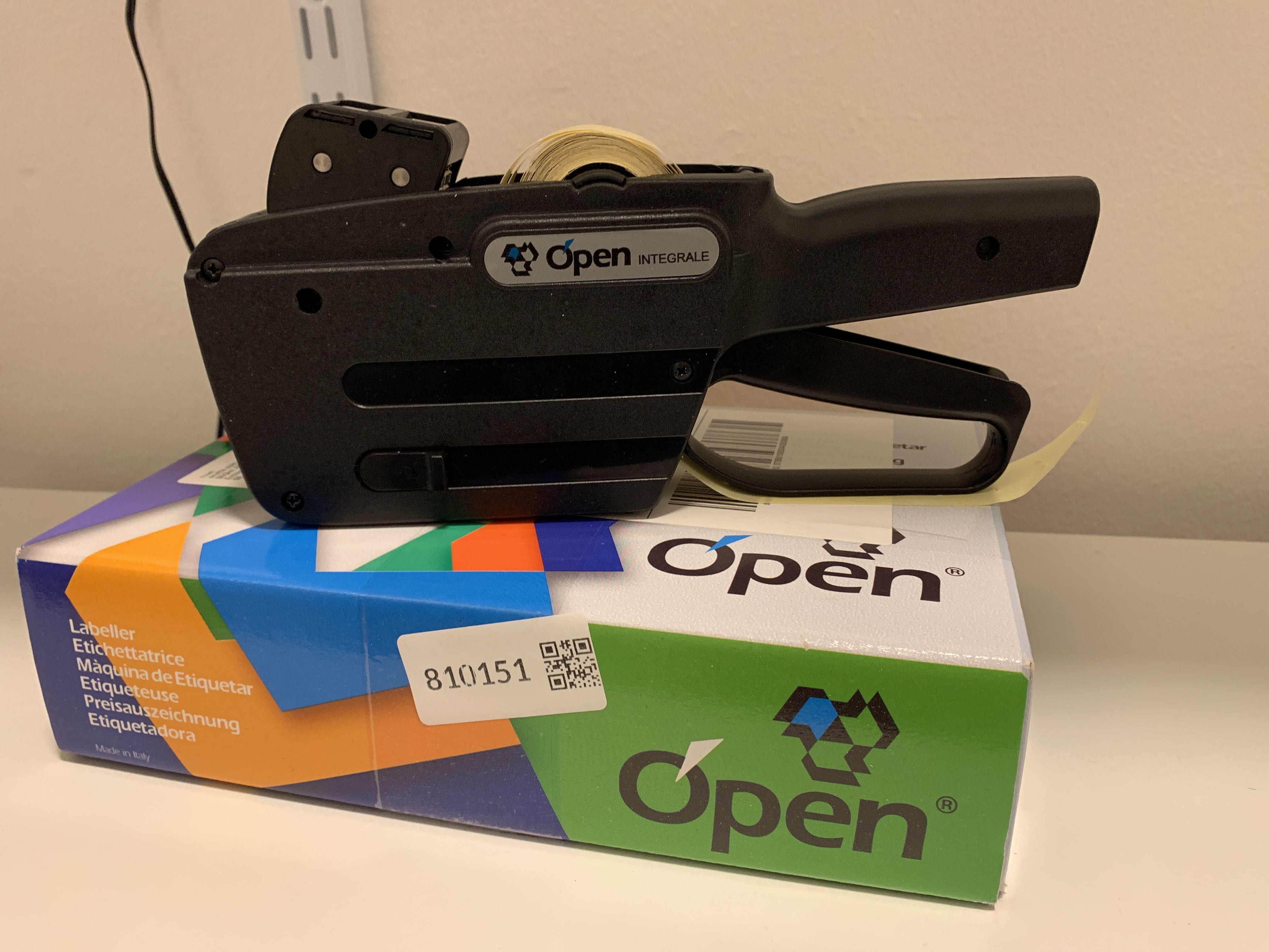 Label marker with double lines of text 10+10 characters Open Integrale ...