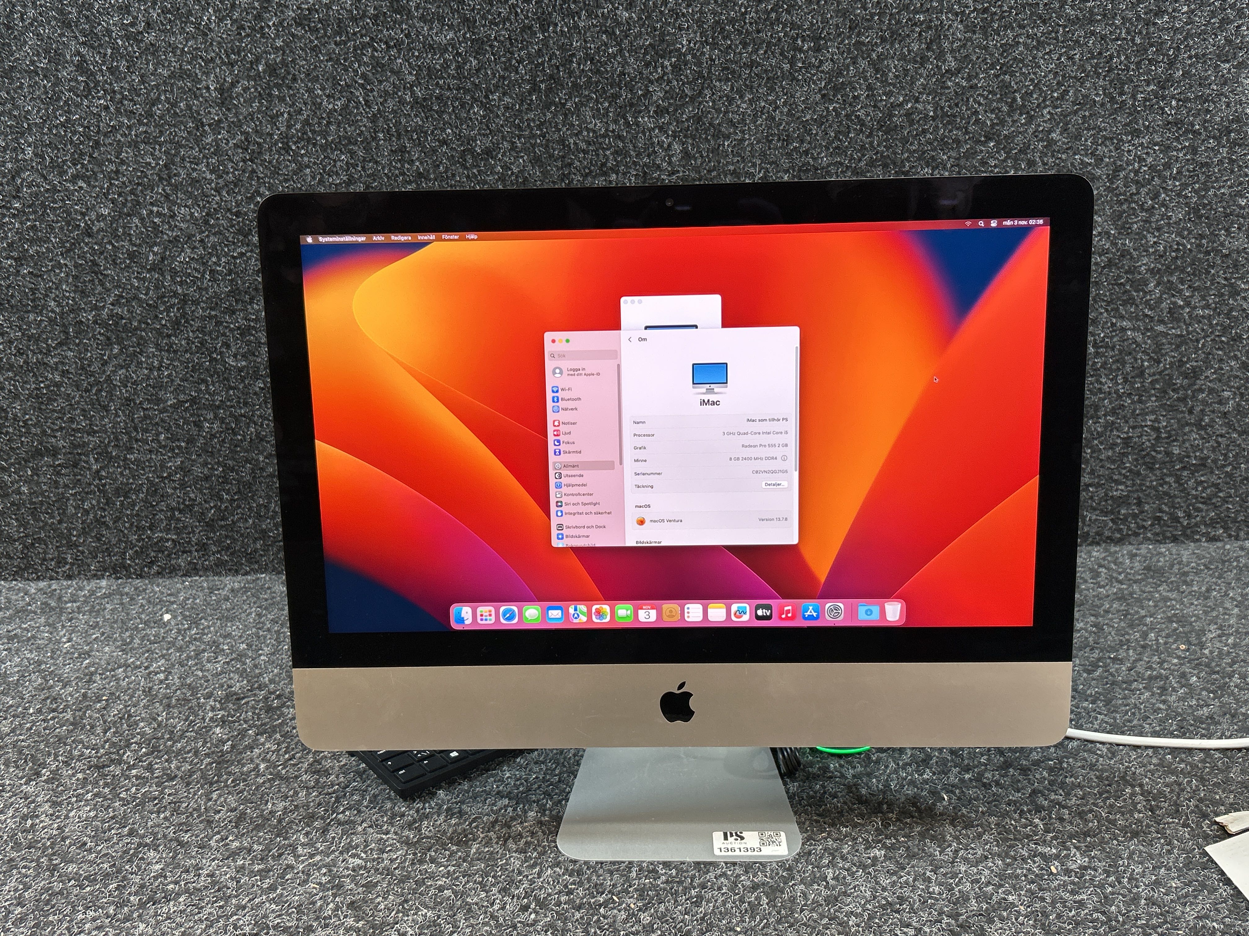 Stationär dator 21,5" - Apple iMac (A1418) 1TB - Auktioner online ...