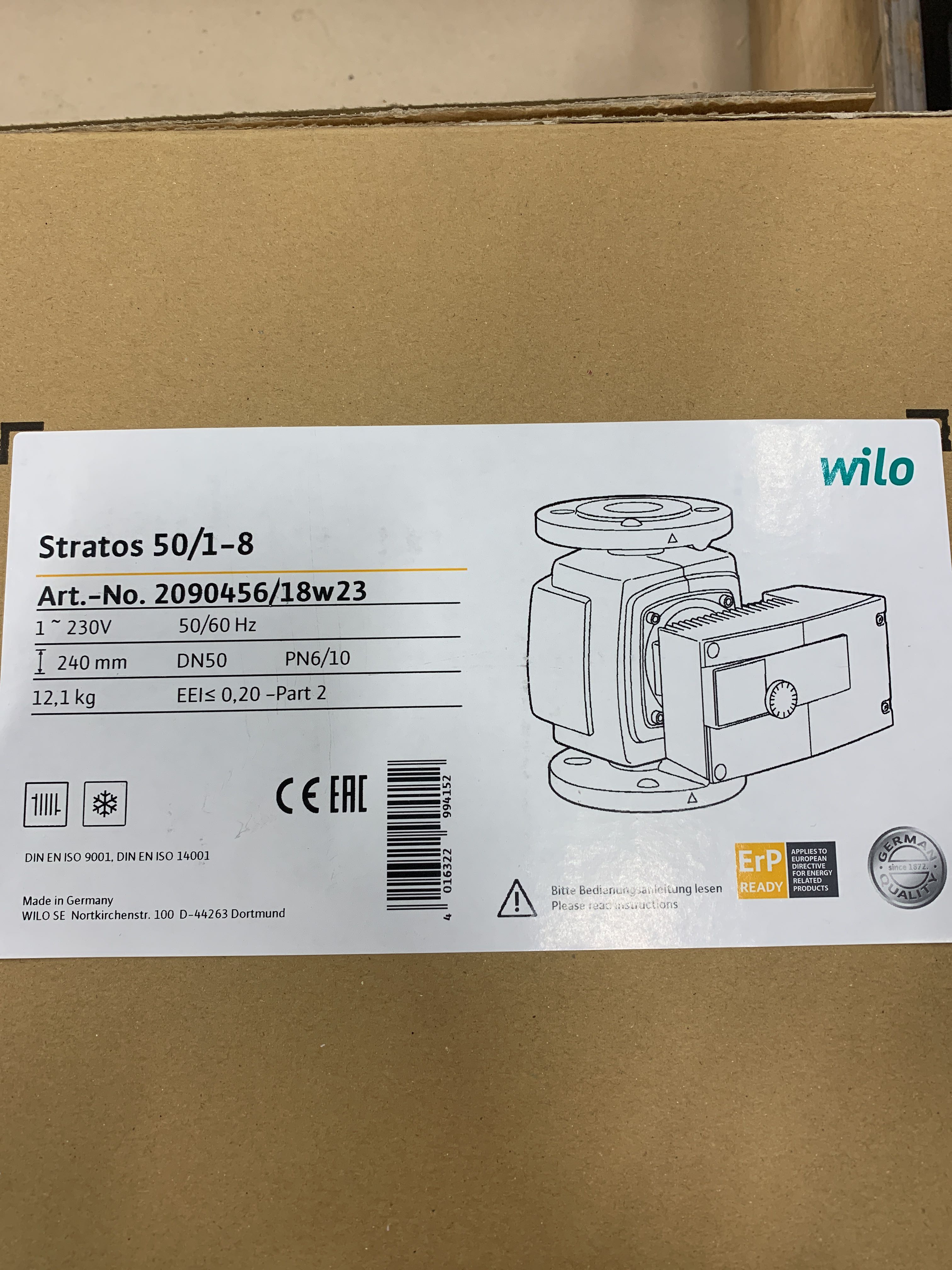Circulation pump WILO Stratos 50 / 1-8 1-F - PS Auction - We value the ...