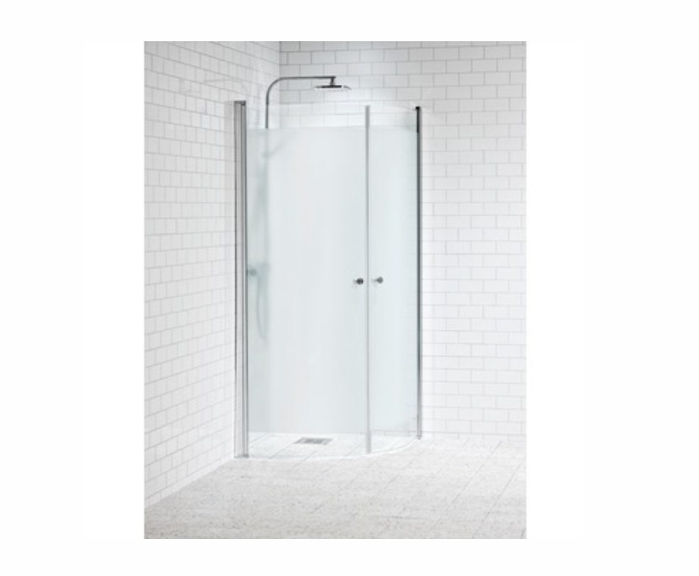 Shower corner Lusso curved frosted with knob Alterna, 1000x1000x2000mm ...