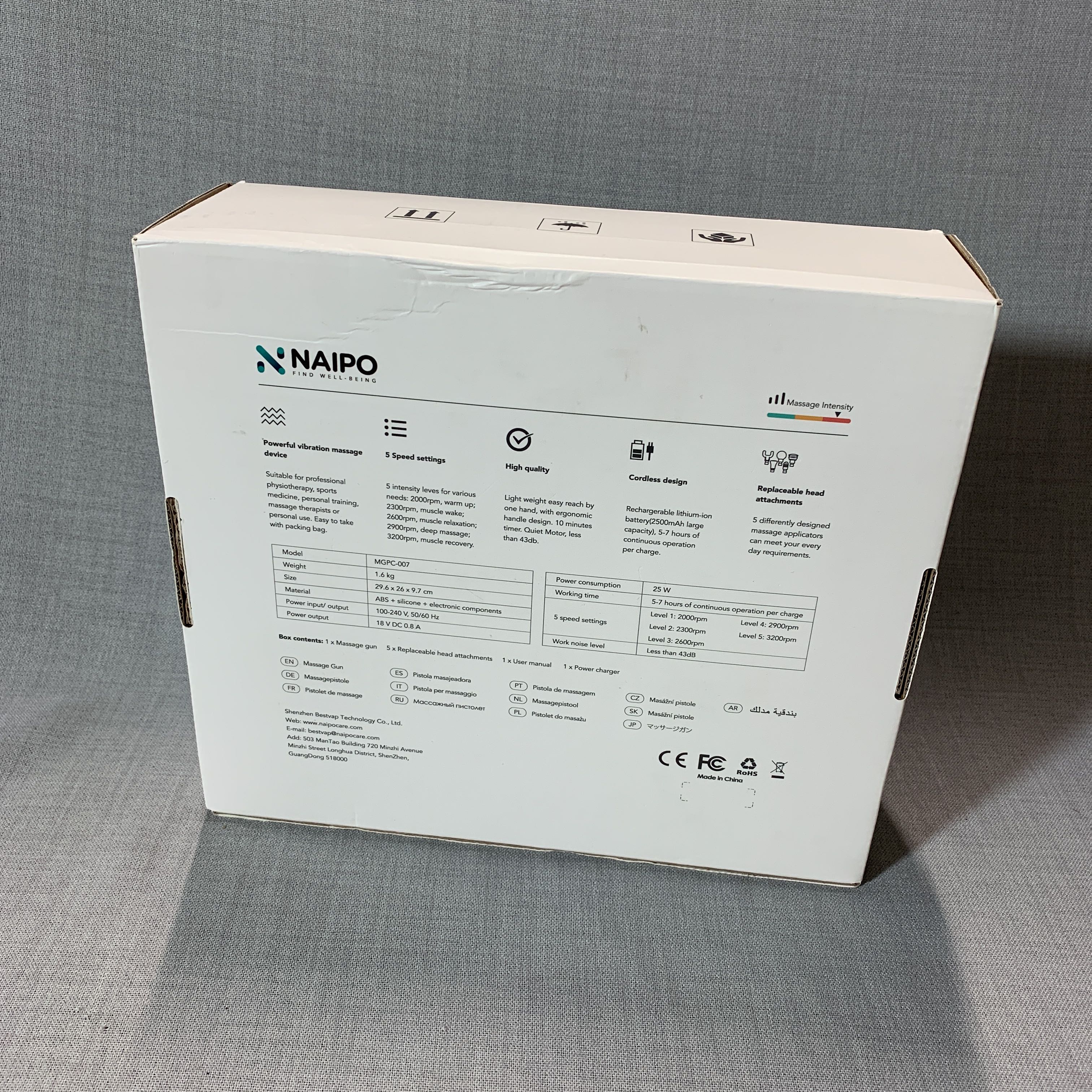 Massage gun Naipo MGPC-007 - PS Auction - We value the future - Largest in net auctions