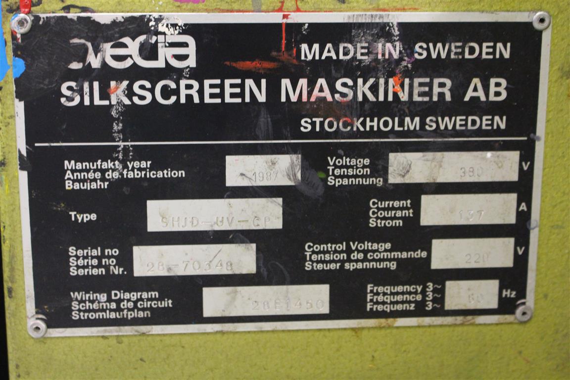 Screen printing line # 1 Svecia Printmaster MK2 - PS Auction - We value ...