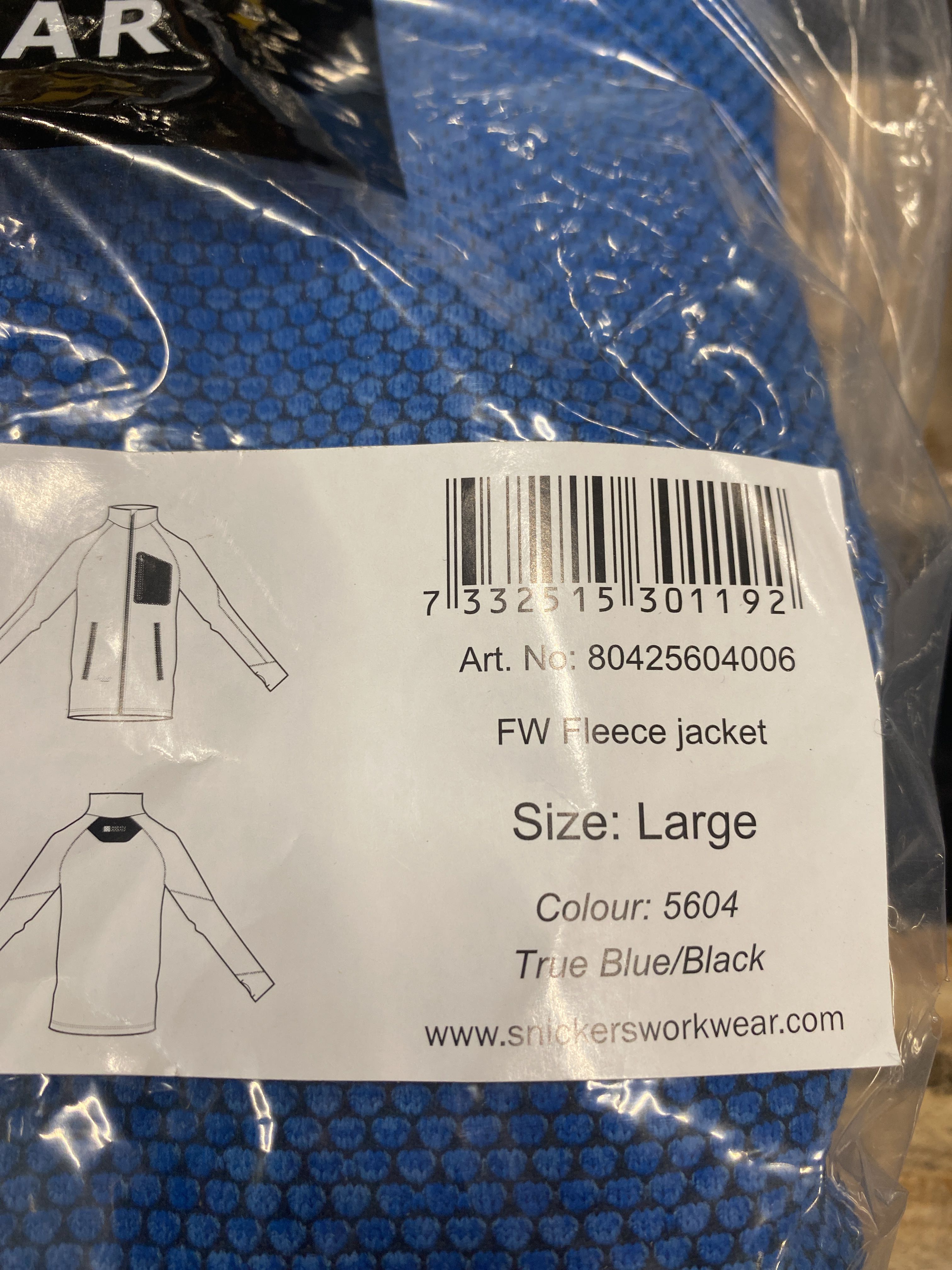 Fleece Jacket Snickers 8042 FlexiWork, Size L - PS Auction - We value ...