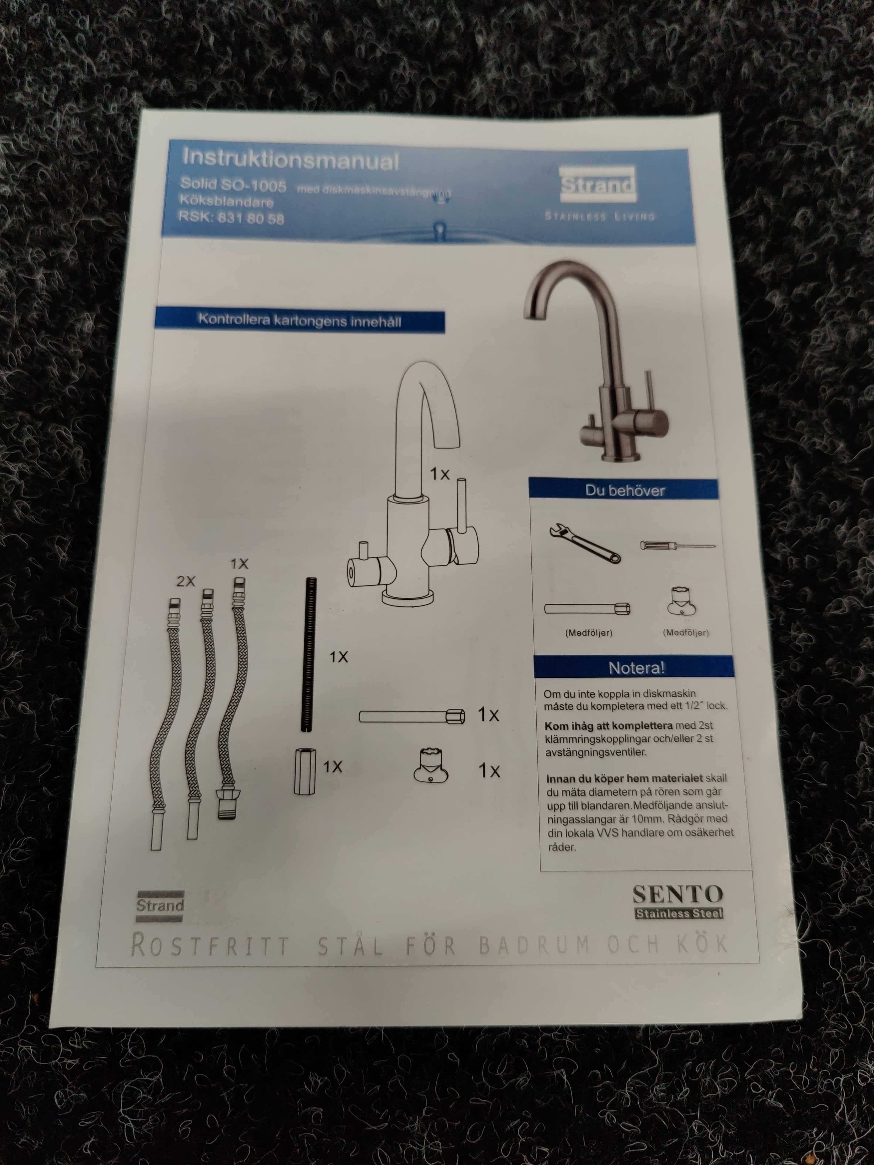 Köksblandare Strand Stainless Solid SO-1005 - Auktioner online - Nätauktioner & Konkursauktioner ...