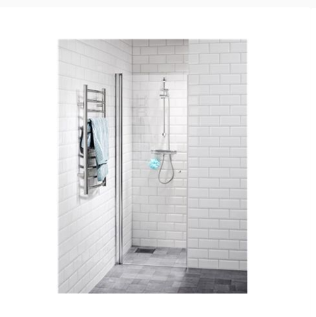 Shower door Picto 1 straight 90 clear glass, Alterna (Magnetic strip ...