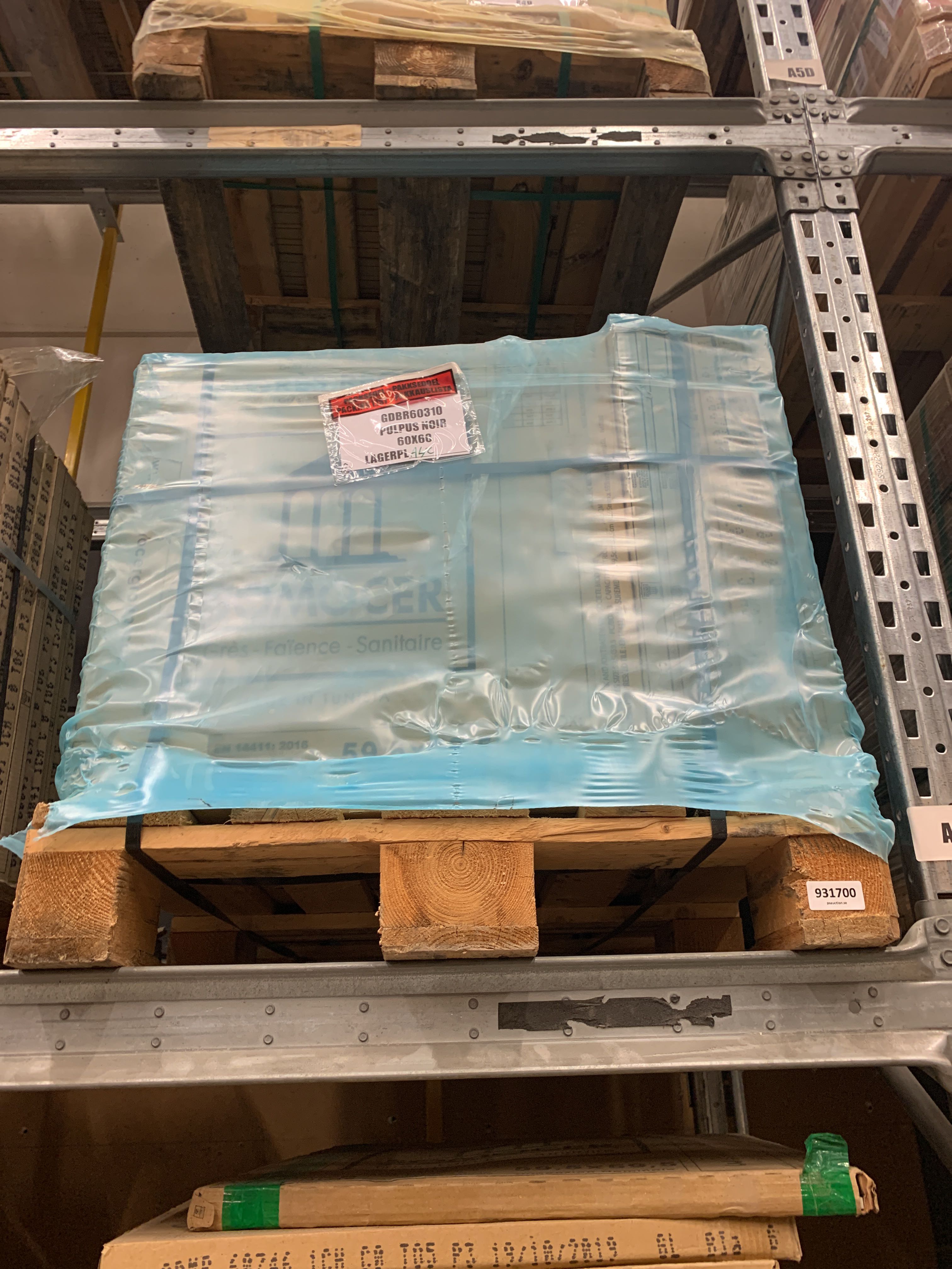 Tiles, Pulpus marble black glossy, 60x60cm, approx. 36 packages - PS ...