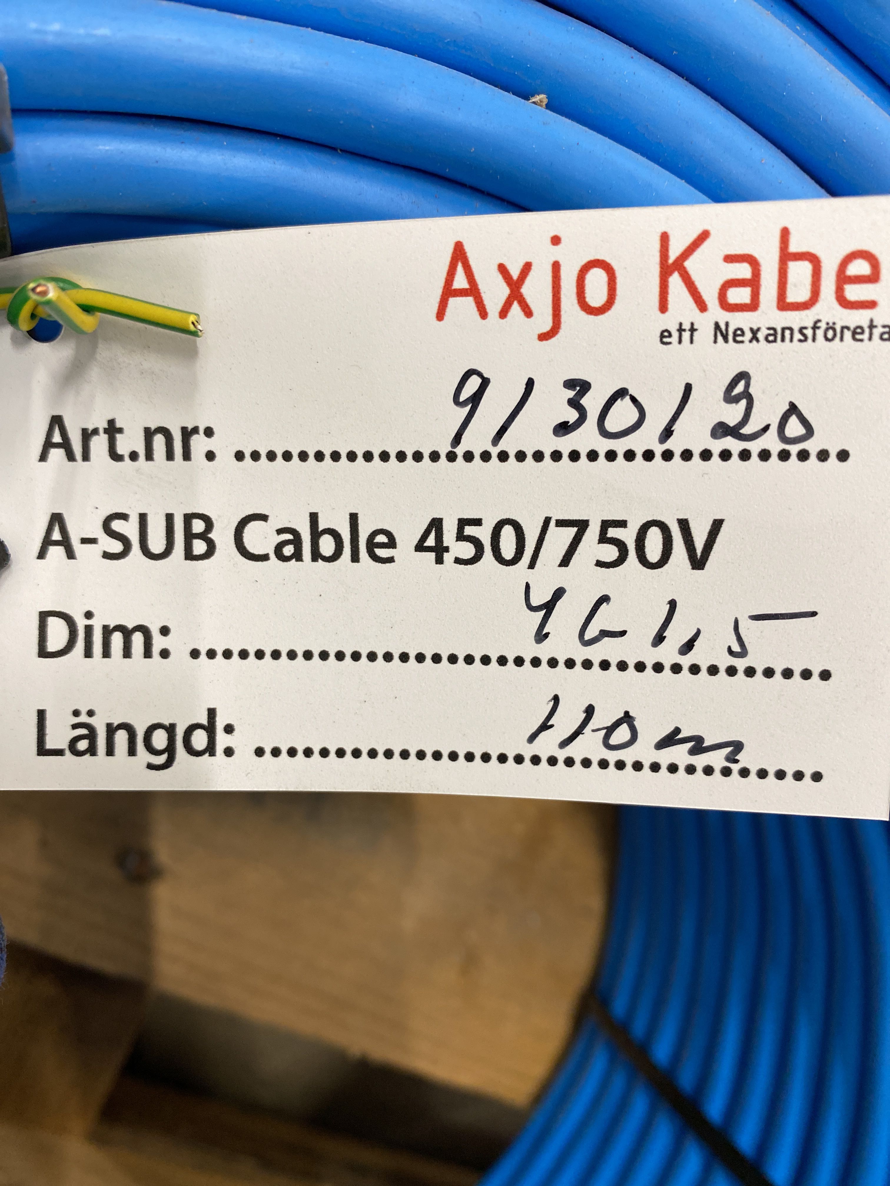 Elkabel Axjo 4x1,5 110m/Rulle - Auktioner online - Nätauktioner ...