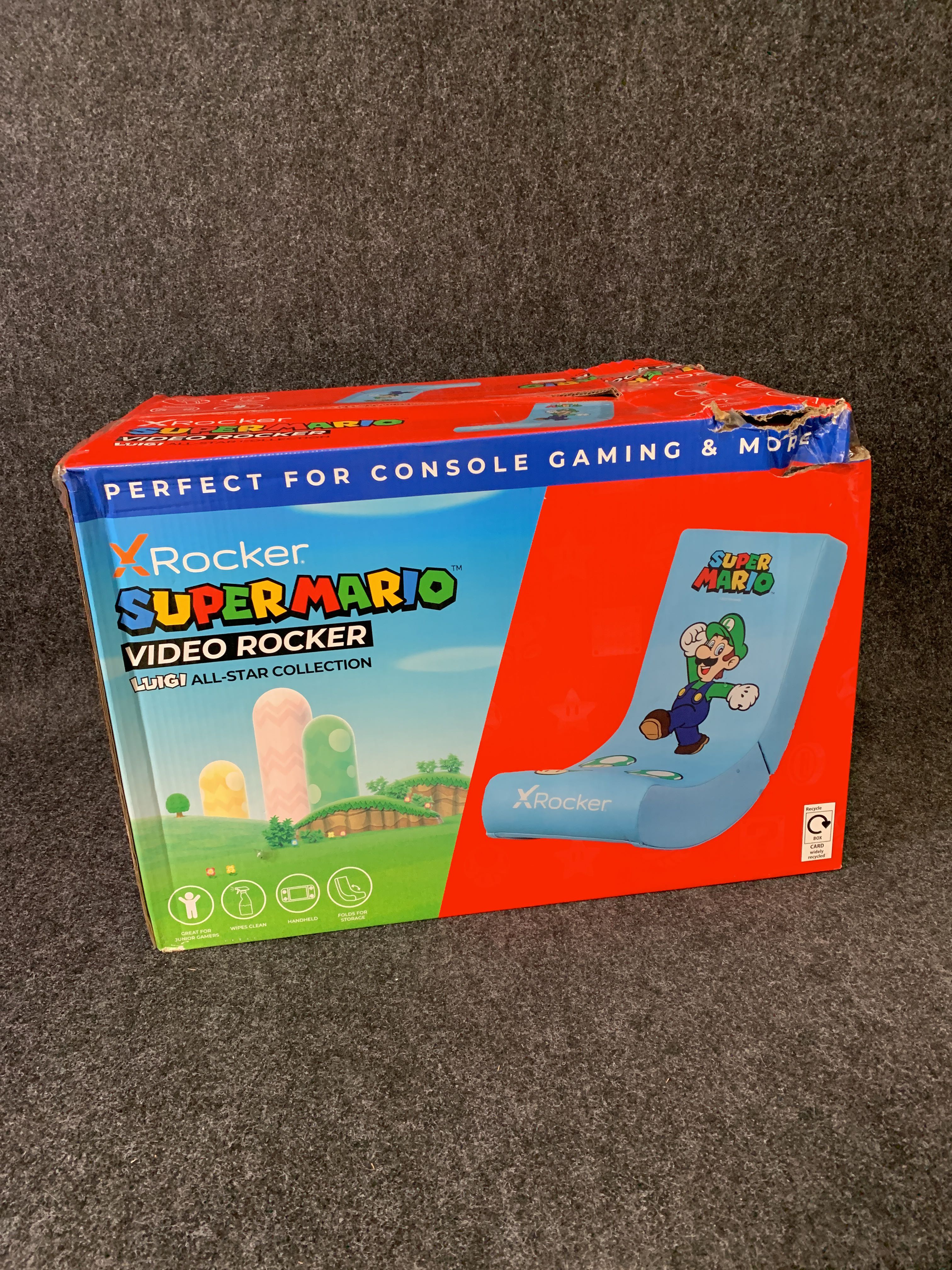 Gaming chair X Rocker Luigi Nintendo Floor Rocker - PS Auction - We ...