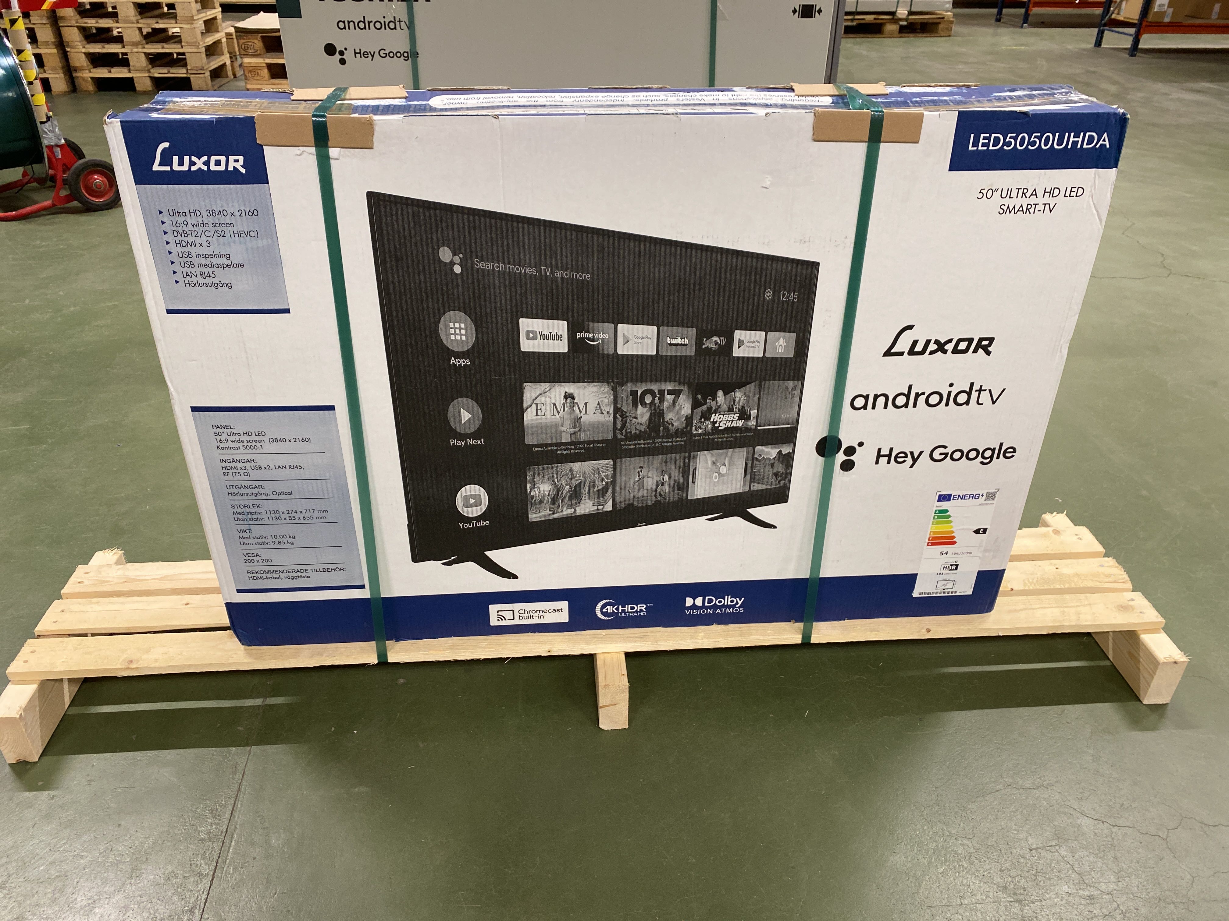 50" Smart 4K LED-TV med HDR och inbyggd Chromecast Luxor LED5050UHDA ...