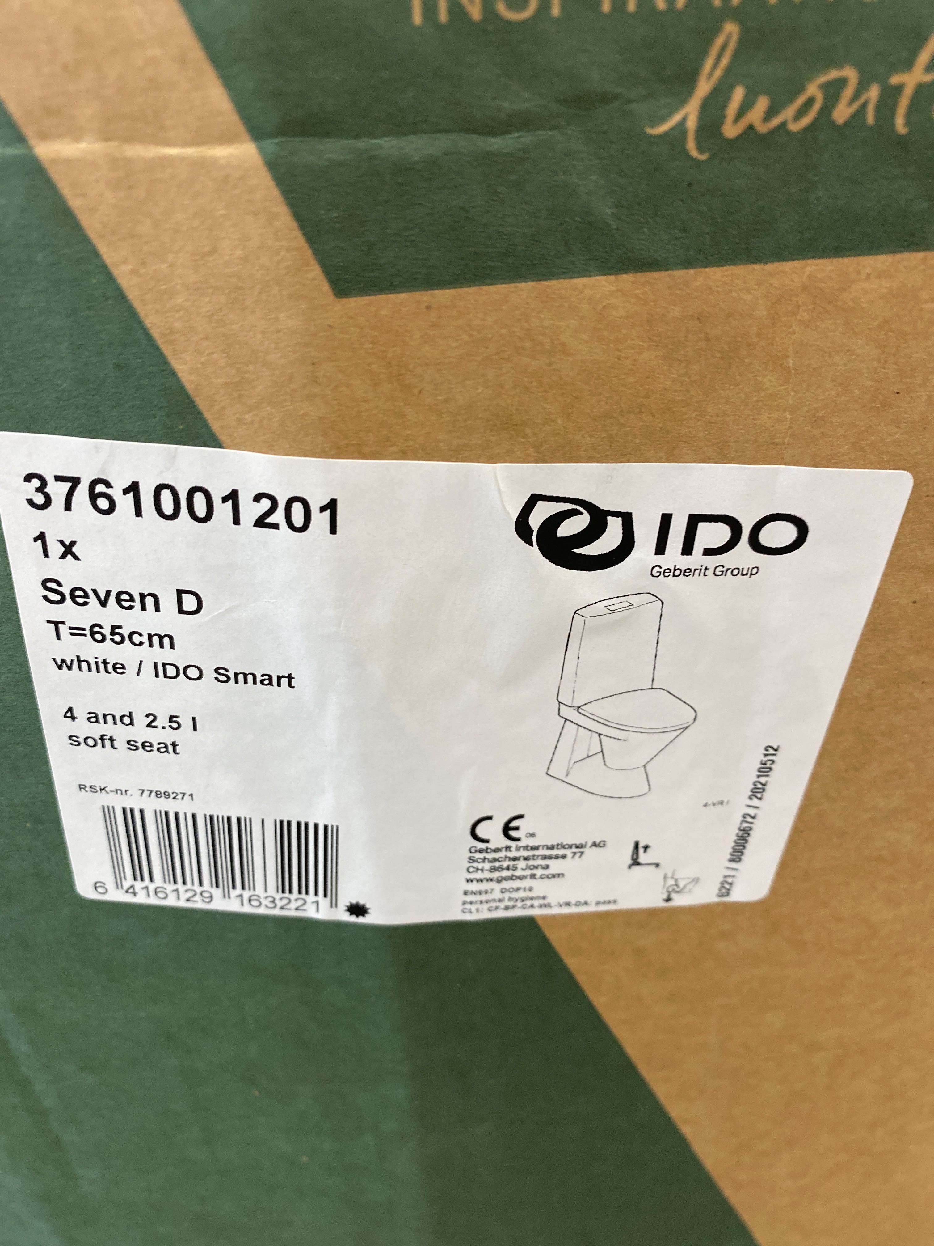 WC chair Ido Seven D concealed drain white - PS Auction - We value the ...