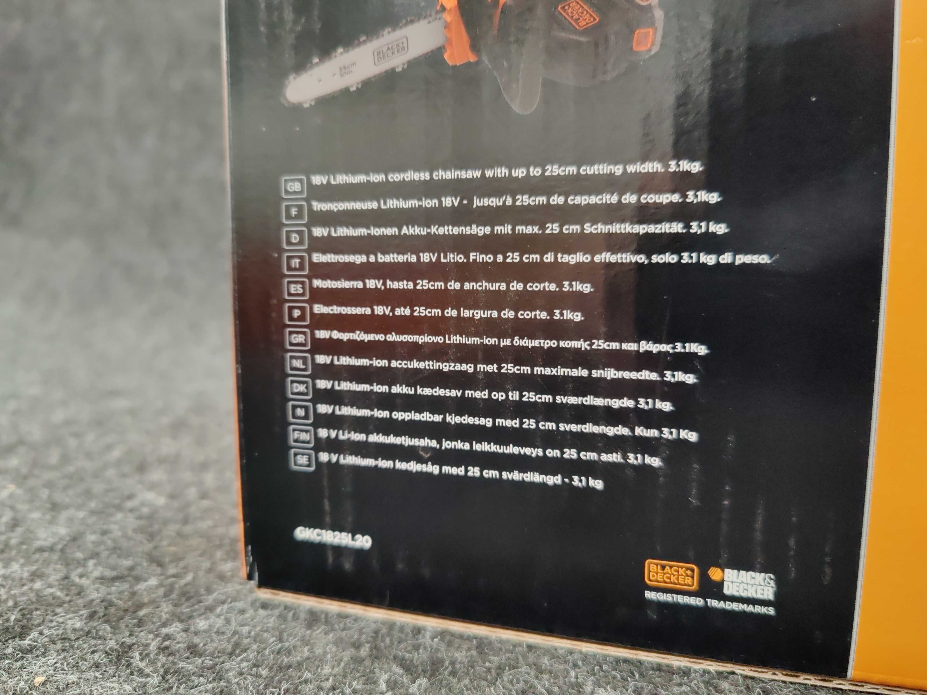 Chainsaw Black & Decker GKC1825L20-QW 18V - PS Auction - We value the ...
