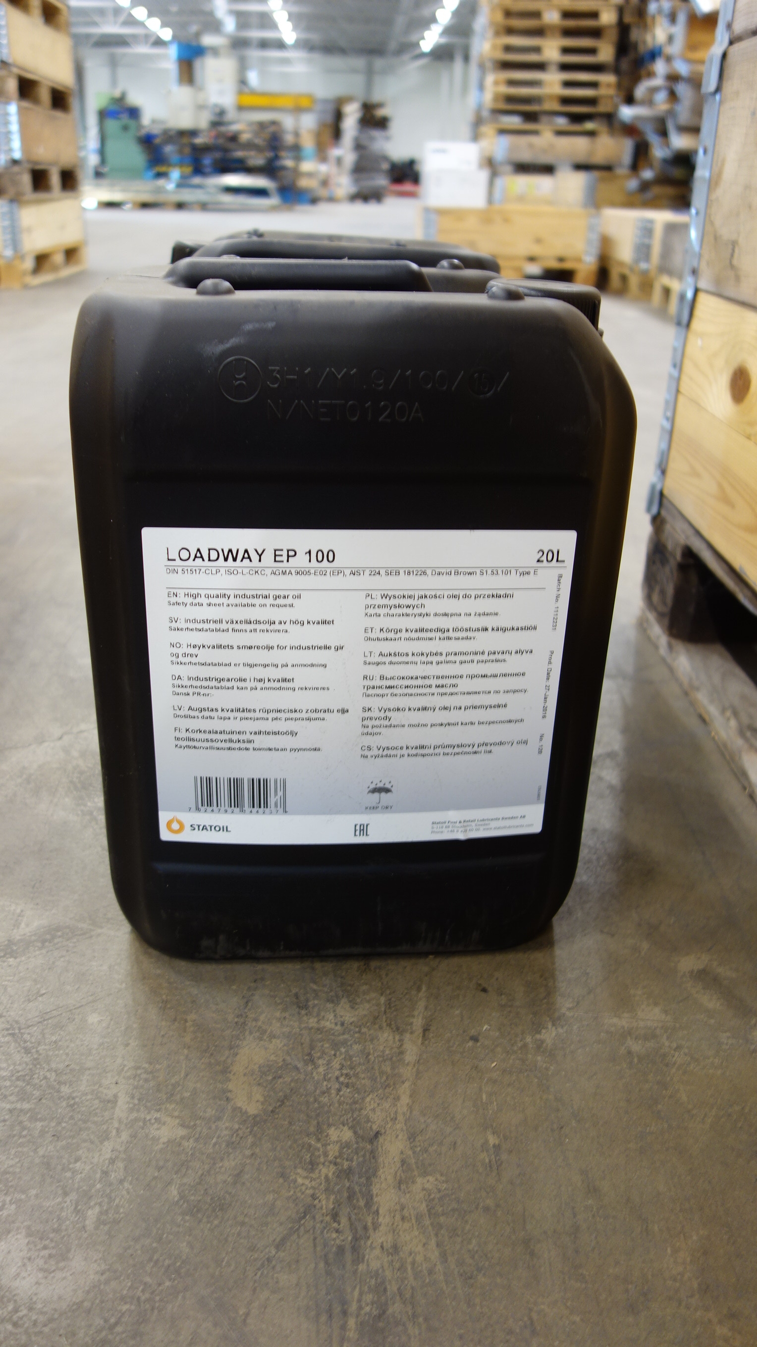 Industriell växellådsolja, 20 liter, Loadway EP 100 - Auktioner online ...