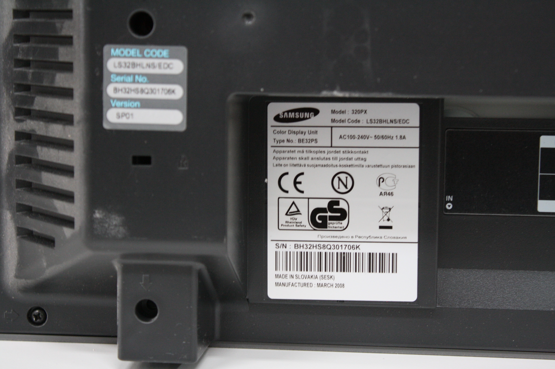 Samsung 320PX screen - PS Auction - We value the future - Largest in ...