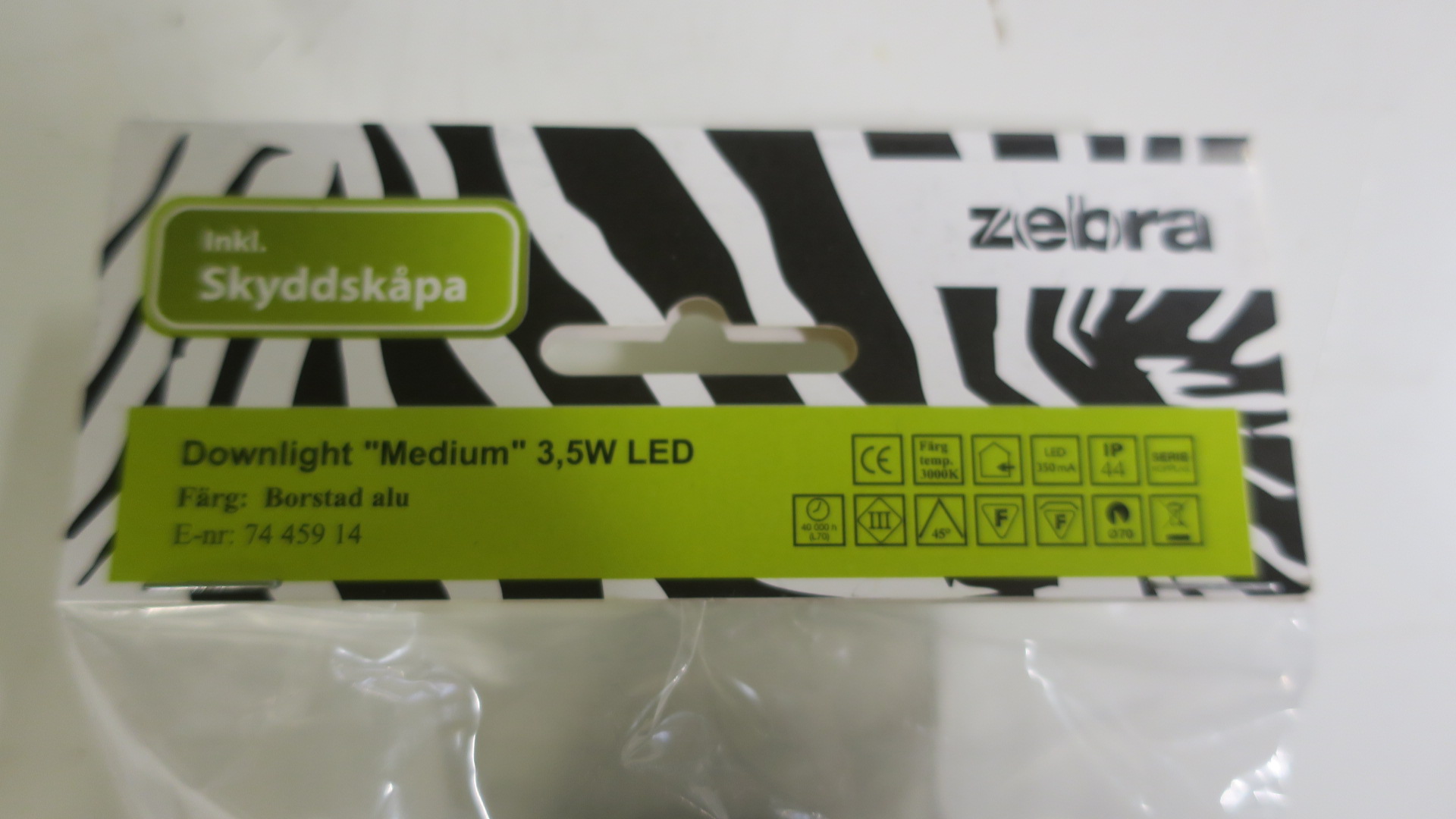 20st Zebra Downlight "Medium" LED 3,5W Borstat alu - PS Auction - We ...