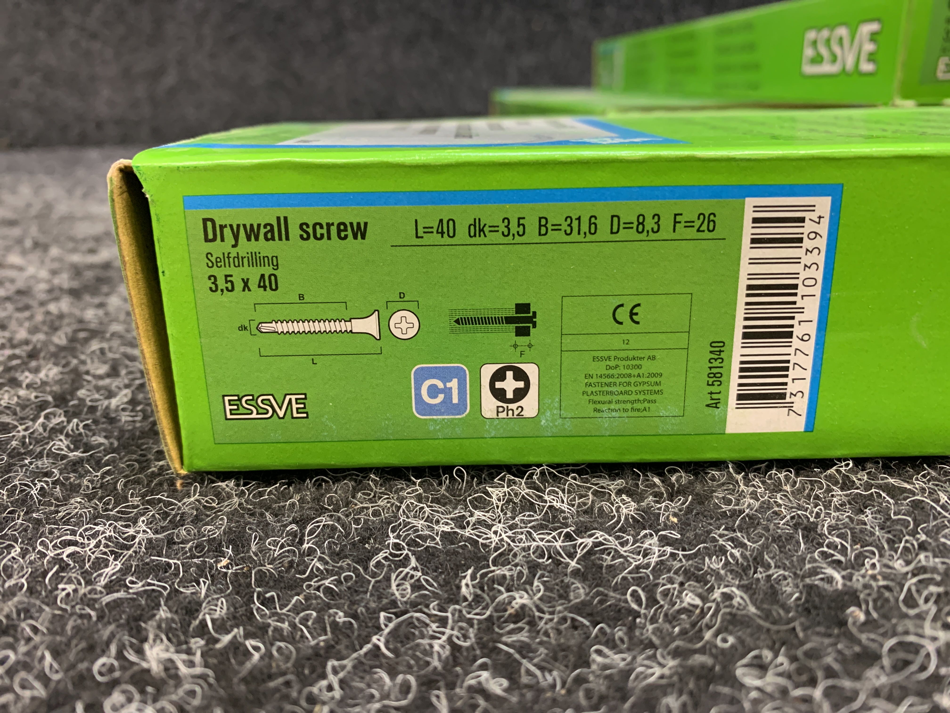 6 pcs Packs banded drywall screw 3.5x40mm, Essve - PS Auction - We ...