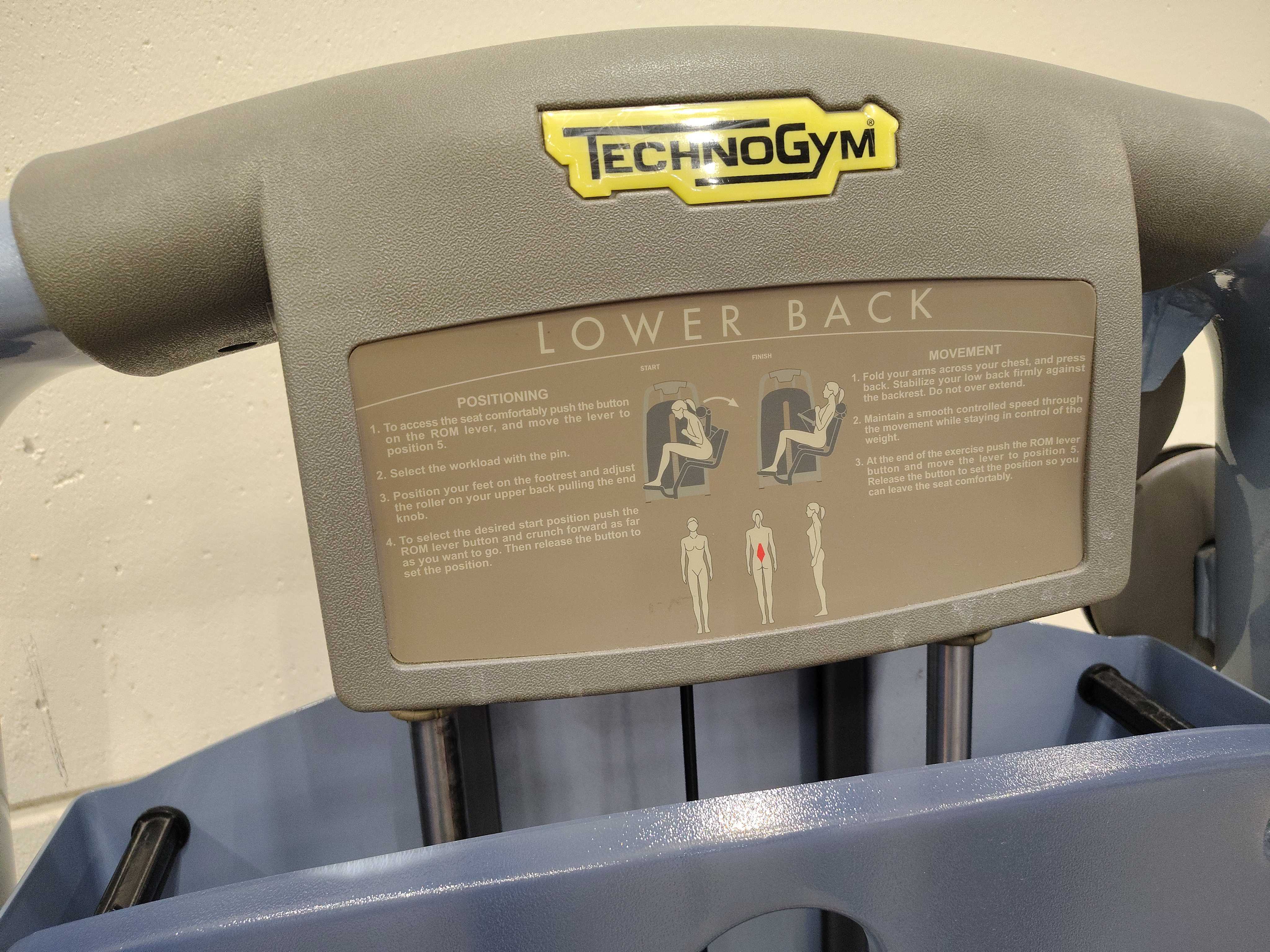 Back machine - Technogym - weight magazine, backrest - PS Auction - We ...
