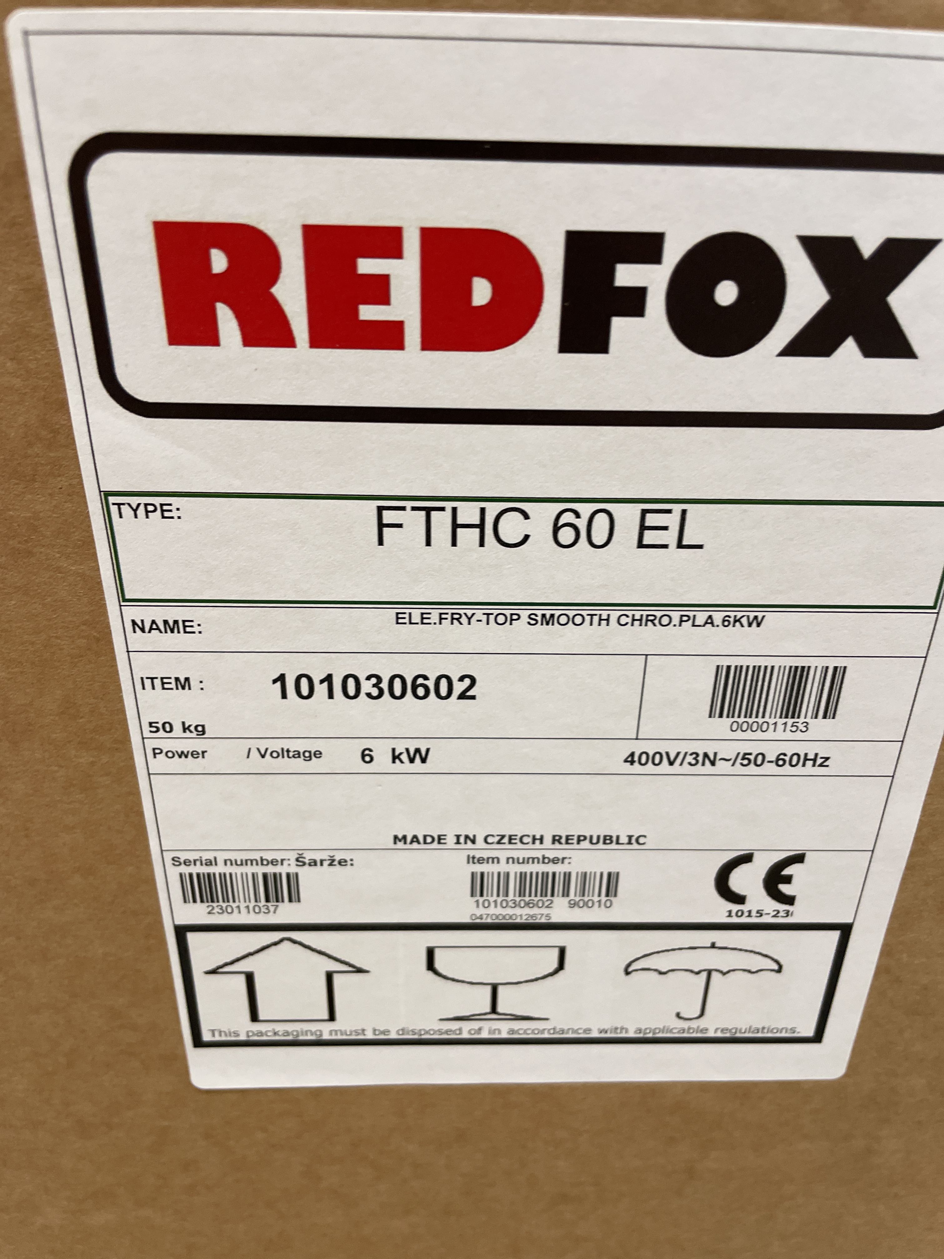 Stekbord RM Gastro/Refox FTHC 60 EL, ny i kartong - Units - Ledande på konkursauktioner