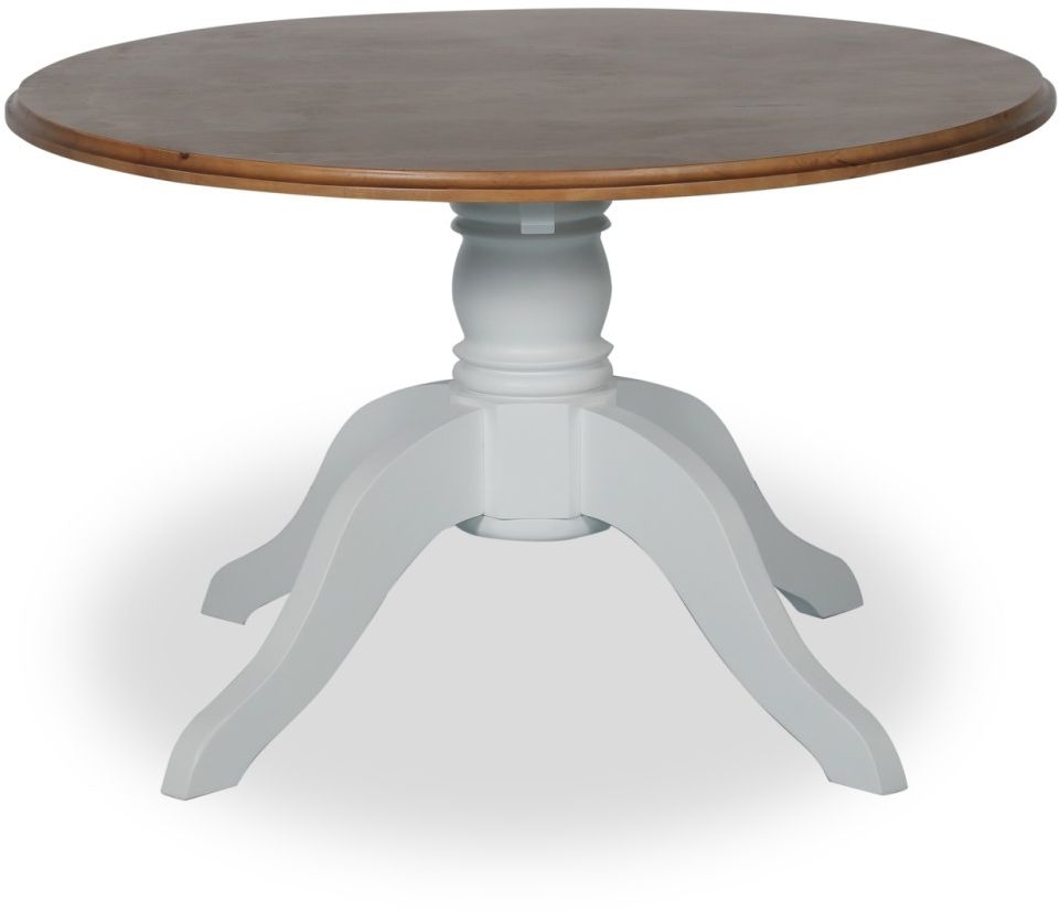 Victoria runt vintage soffbord Ø85 cm - Vit/Brunbets - Auktioner online ...