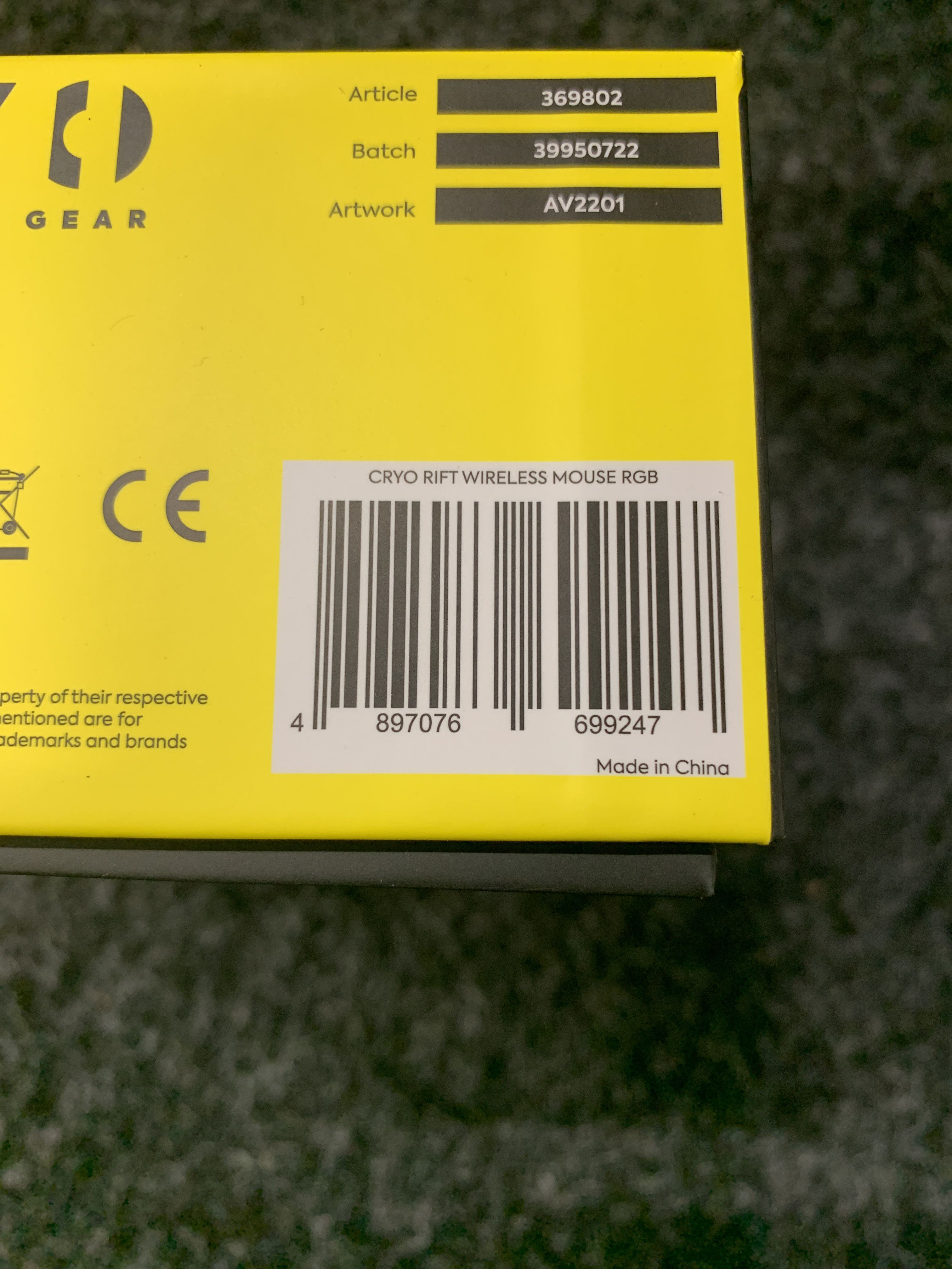 Gaming Mouse Cryo Rift Wireless RGB (Black) - PS Auction - We value the ...
