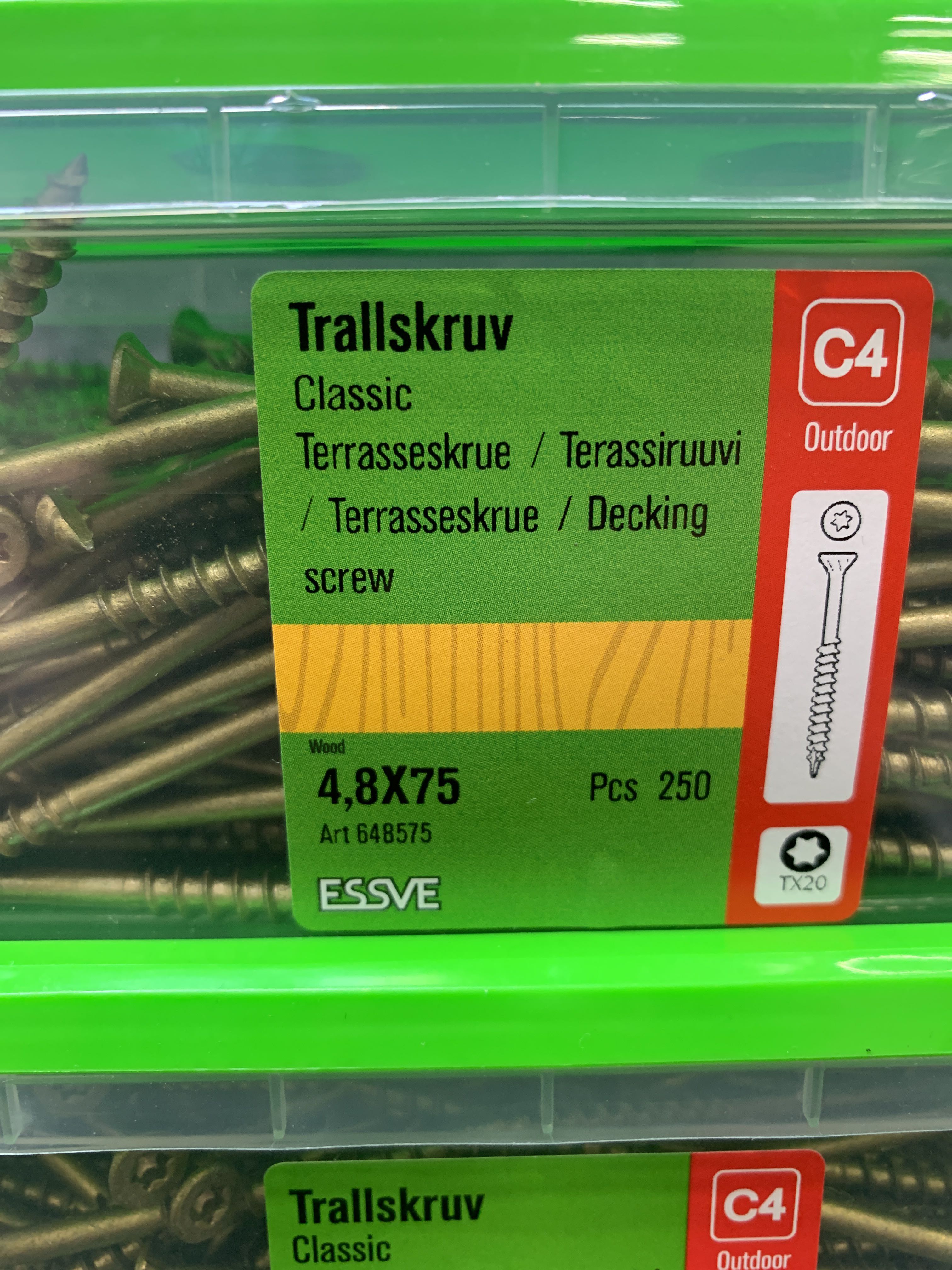 4 packs of trolley screw 4.8x75 Essve Classic - PS Auction - We value ...