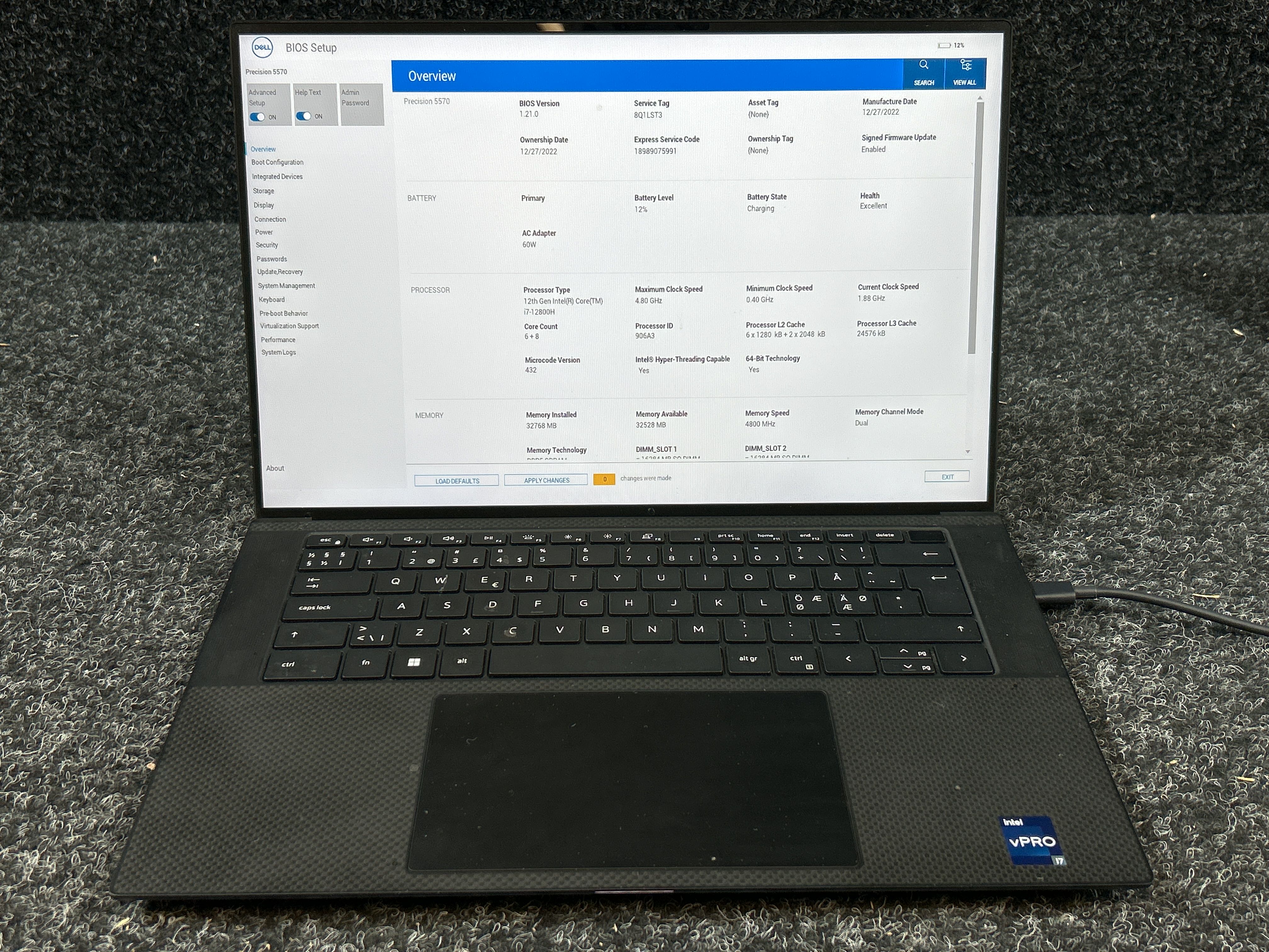 Laptop - Dell Precision 5570 - i7/32GB (without OS) - PS Auction - We ...