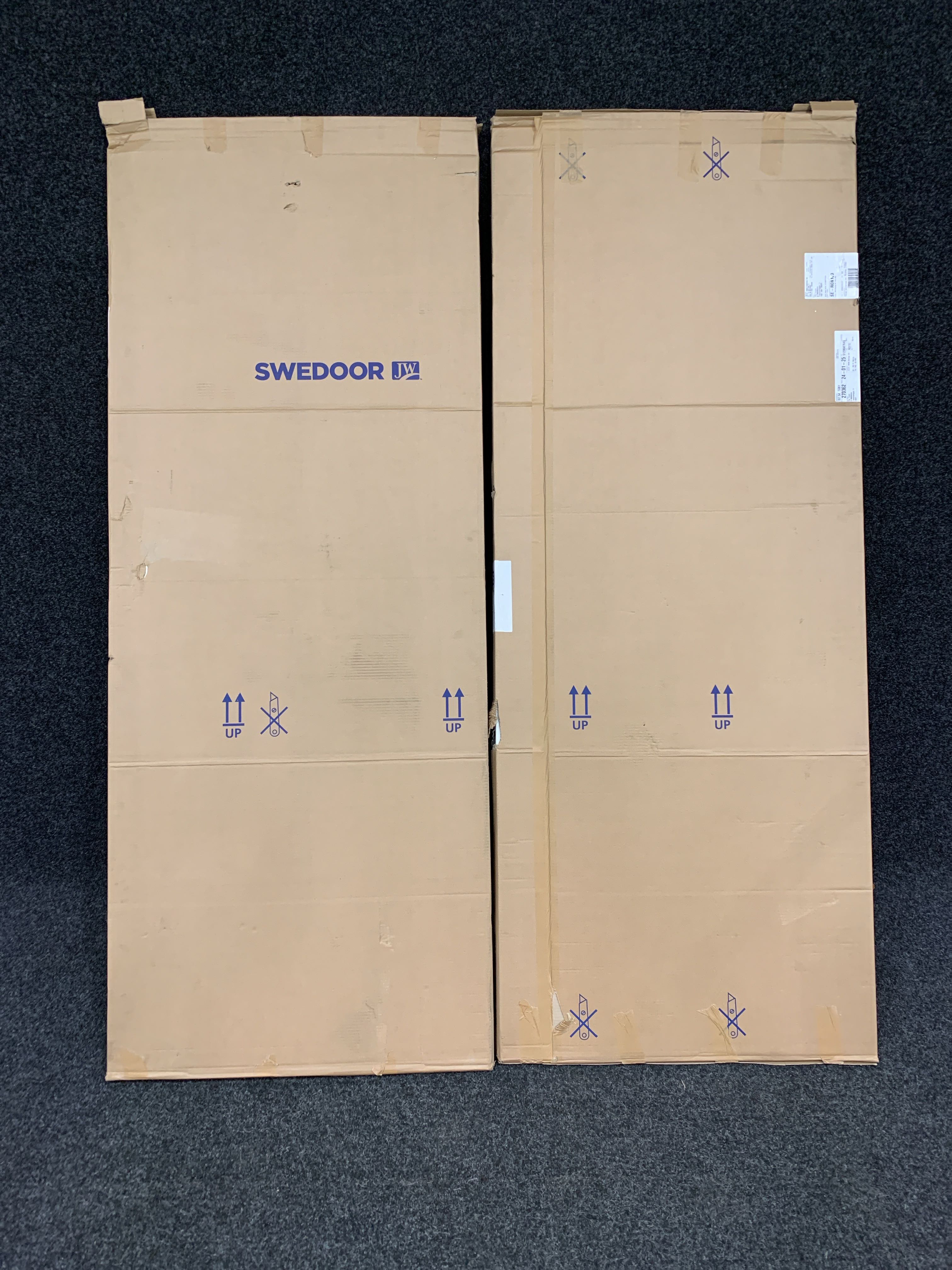 2 st Skjutdörrar Infälld Swedoor Compact 03 vit 09x21 - Auktioner ...