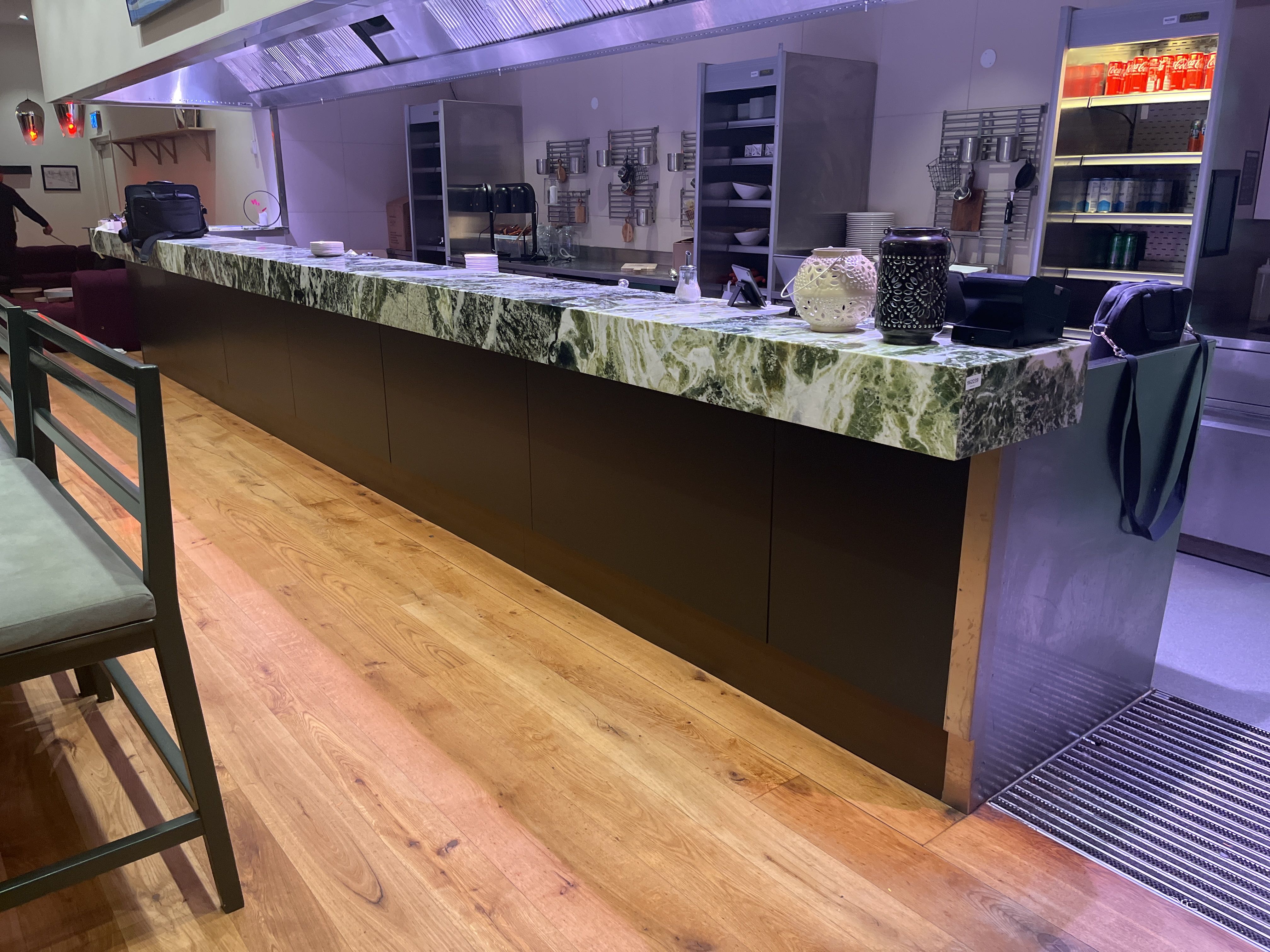 Granite top / Bar counter of approx. 8 meters in angle - PS Auction ...