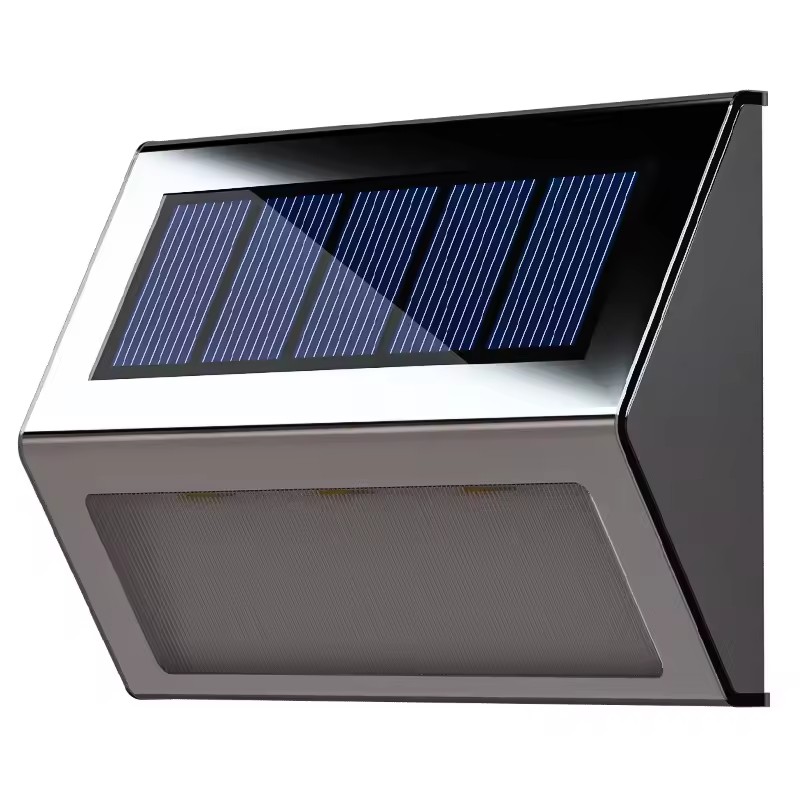 6 pcs Solar-powered LED stair lights in stainless steel – 6 LED, IP65 ...