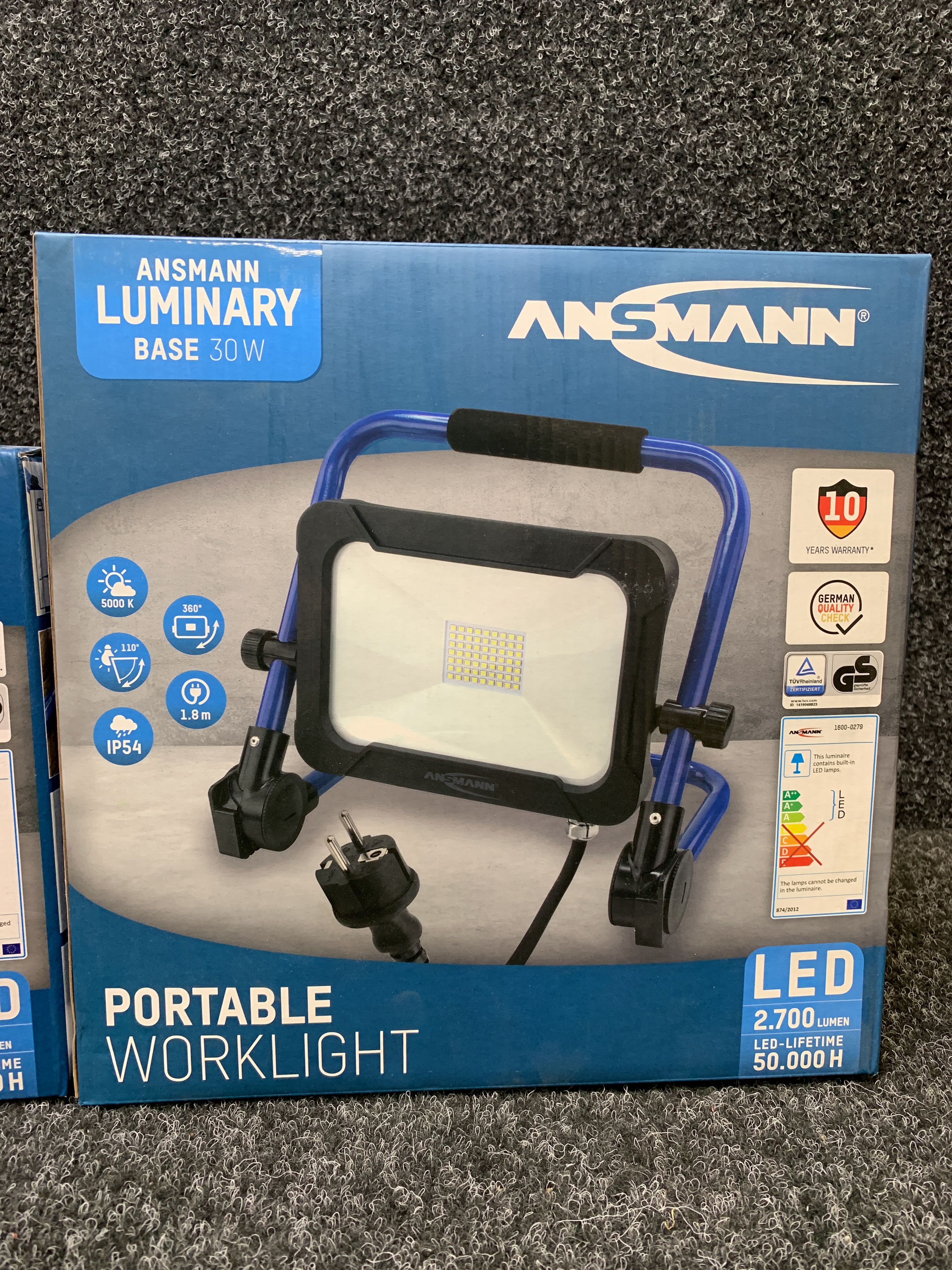 2 construction floodlights Ansmann Luminary Base - PS Auction - We ...
