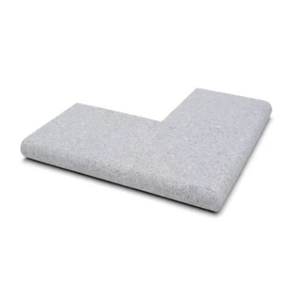 Granite pool curb stone, outer corner Porto gray 500x250x50 mm - PS ...