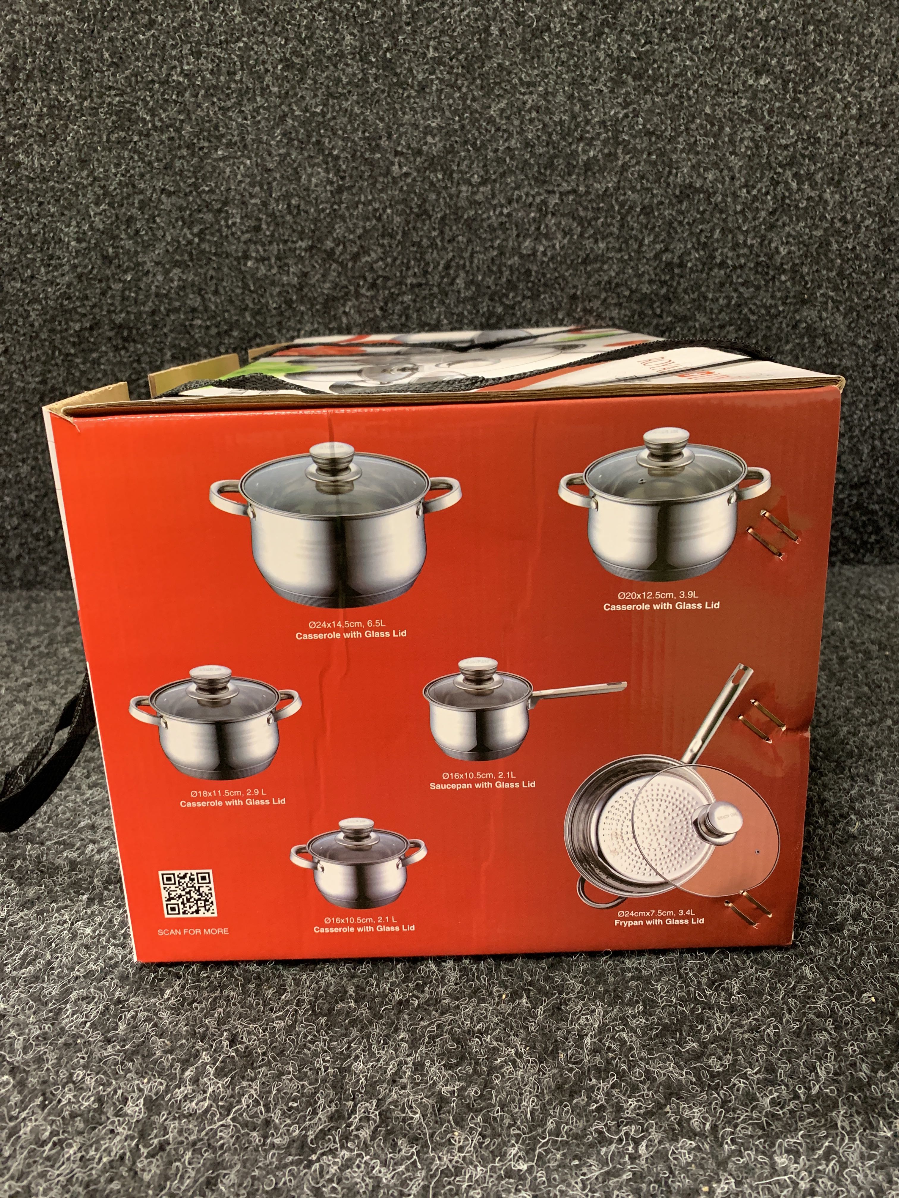 12-piece saucepan set with glass lid - Royalty Line - PS Auction - We ...