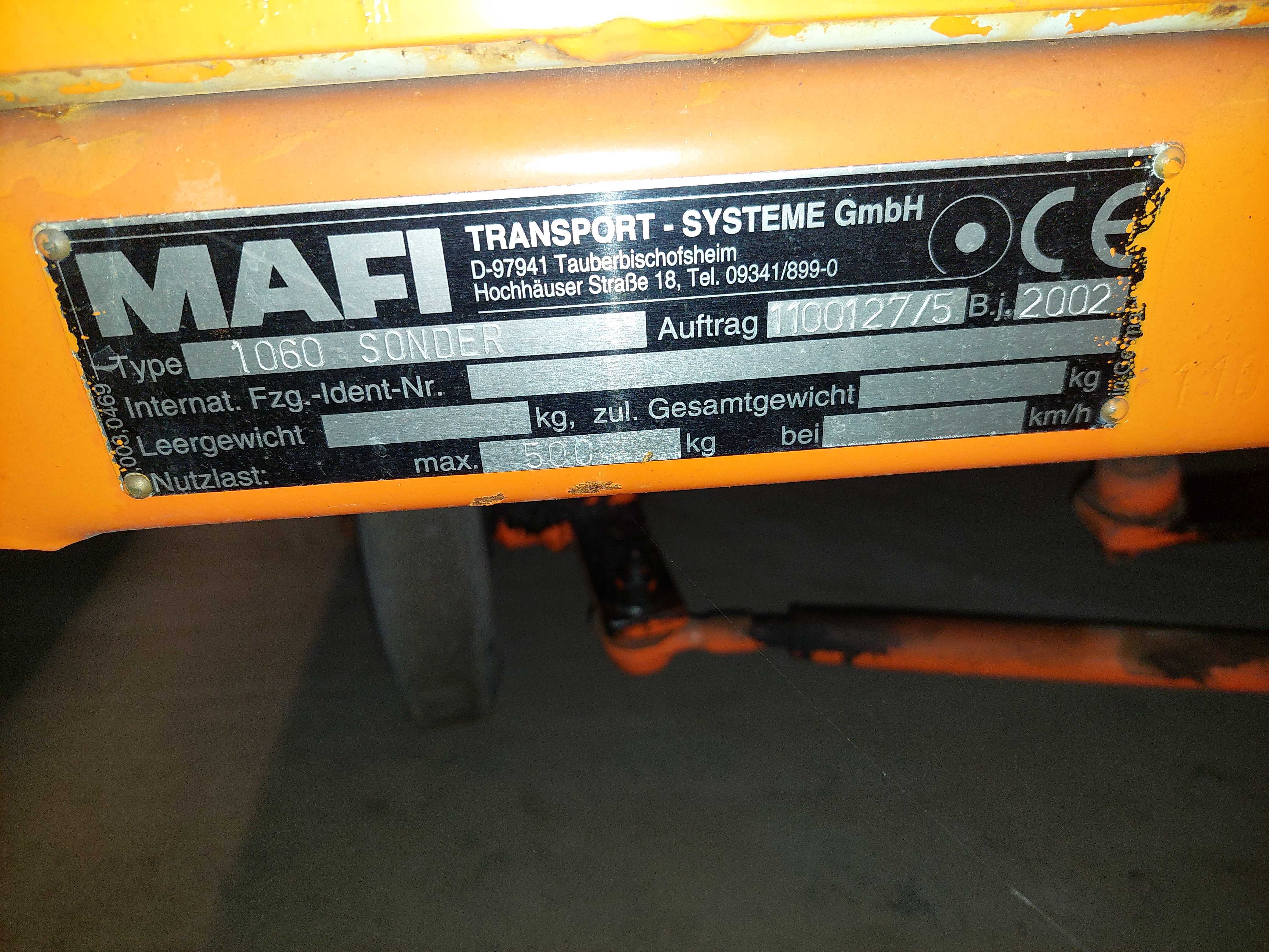 Mafi 1060 Sonder platform trailer - PS Auction - We value the future ...
