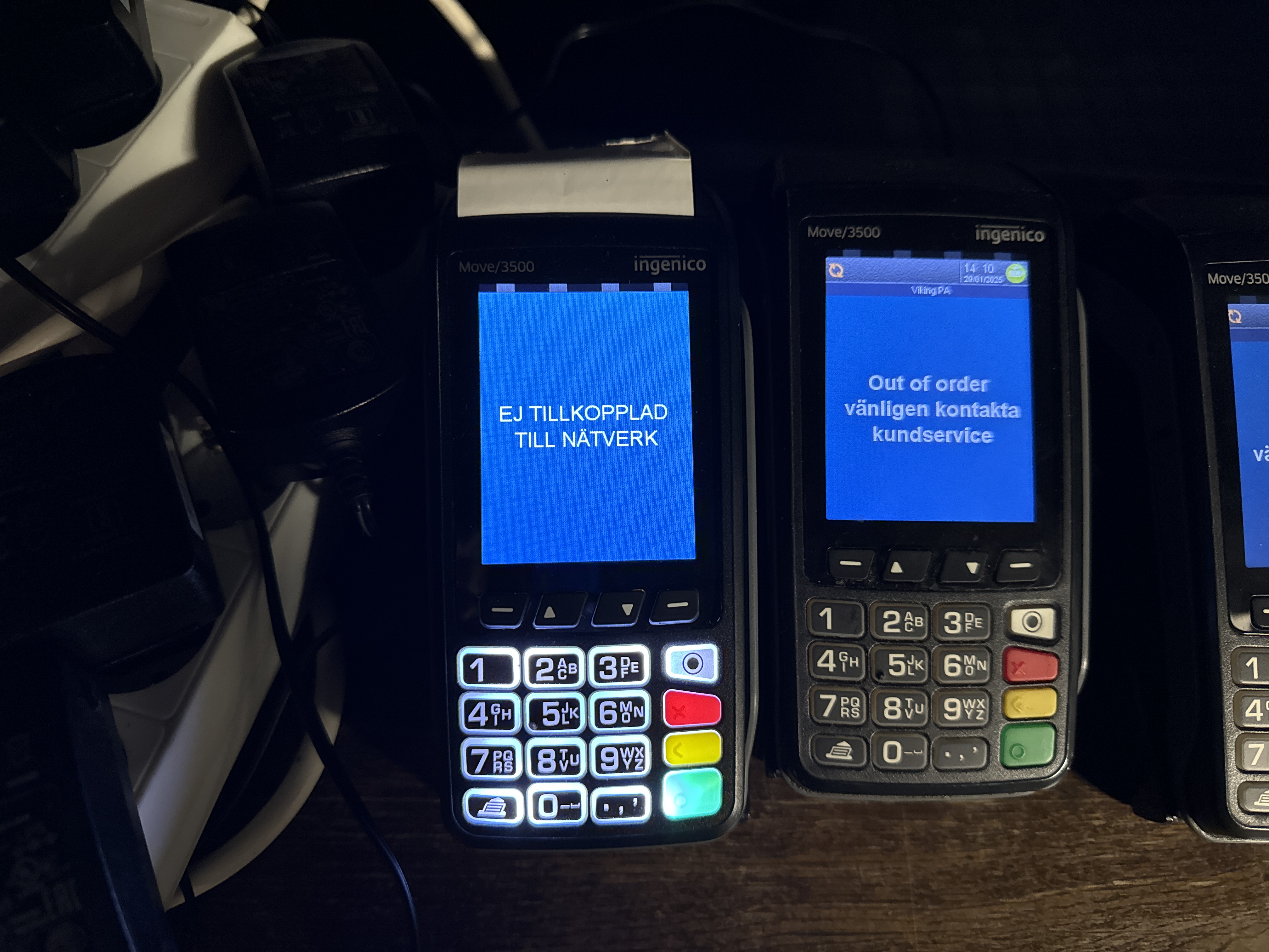 Kortterminal, ingenico Move/3500, trådlös / 4G / WIFI / BT, 2 stycken ...
