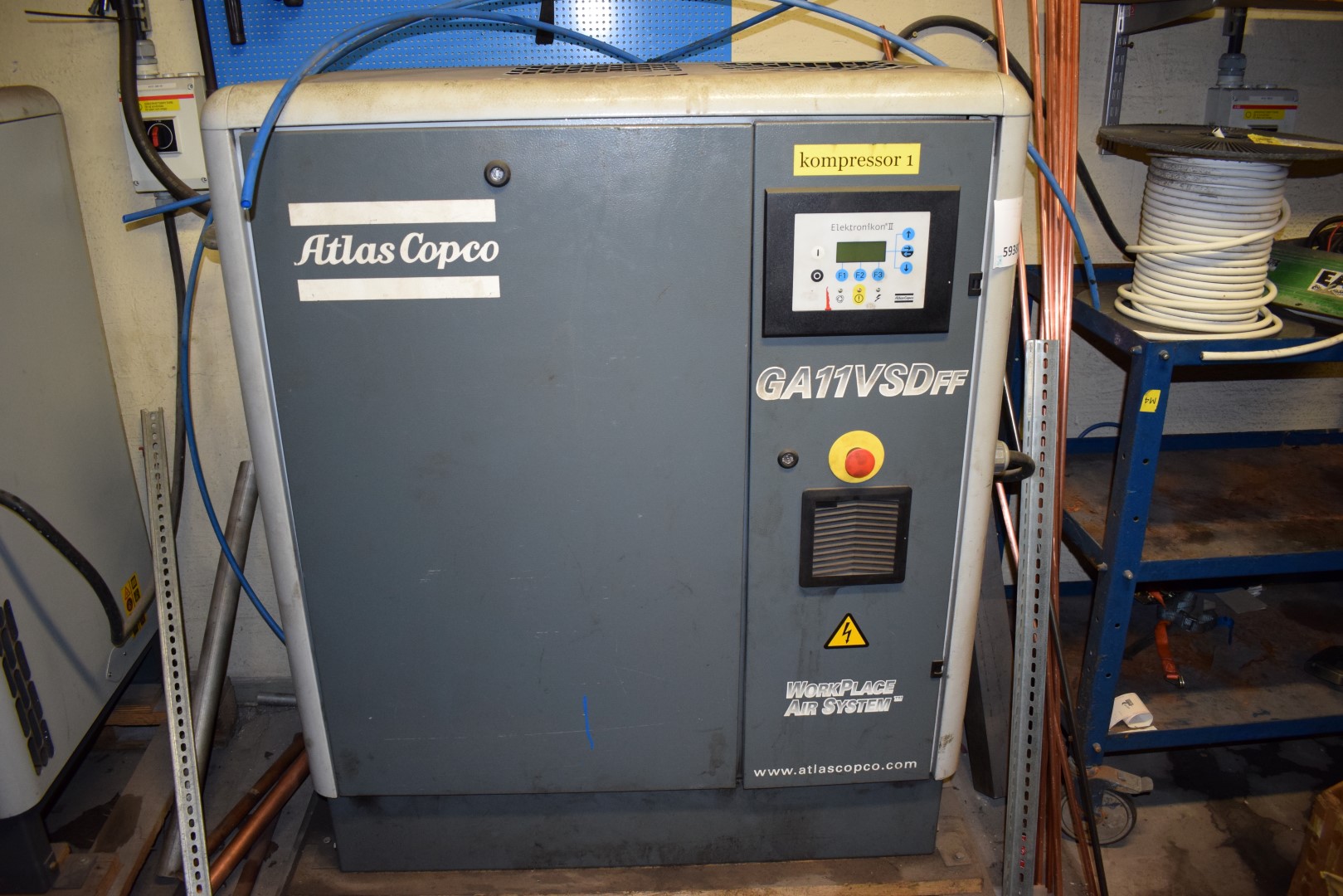 Screw compressor Atlas Copco GA11VSD - PS Auction - We value the future ...