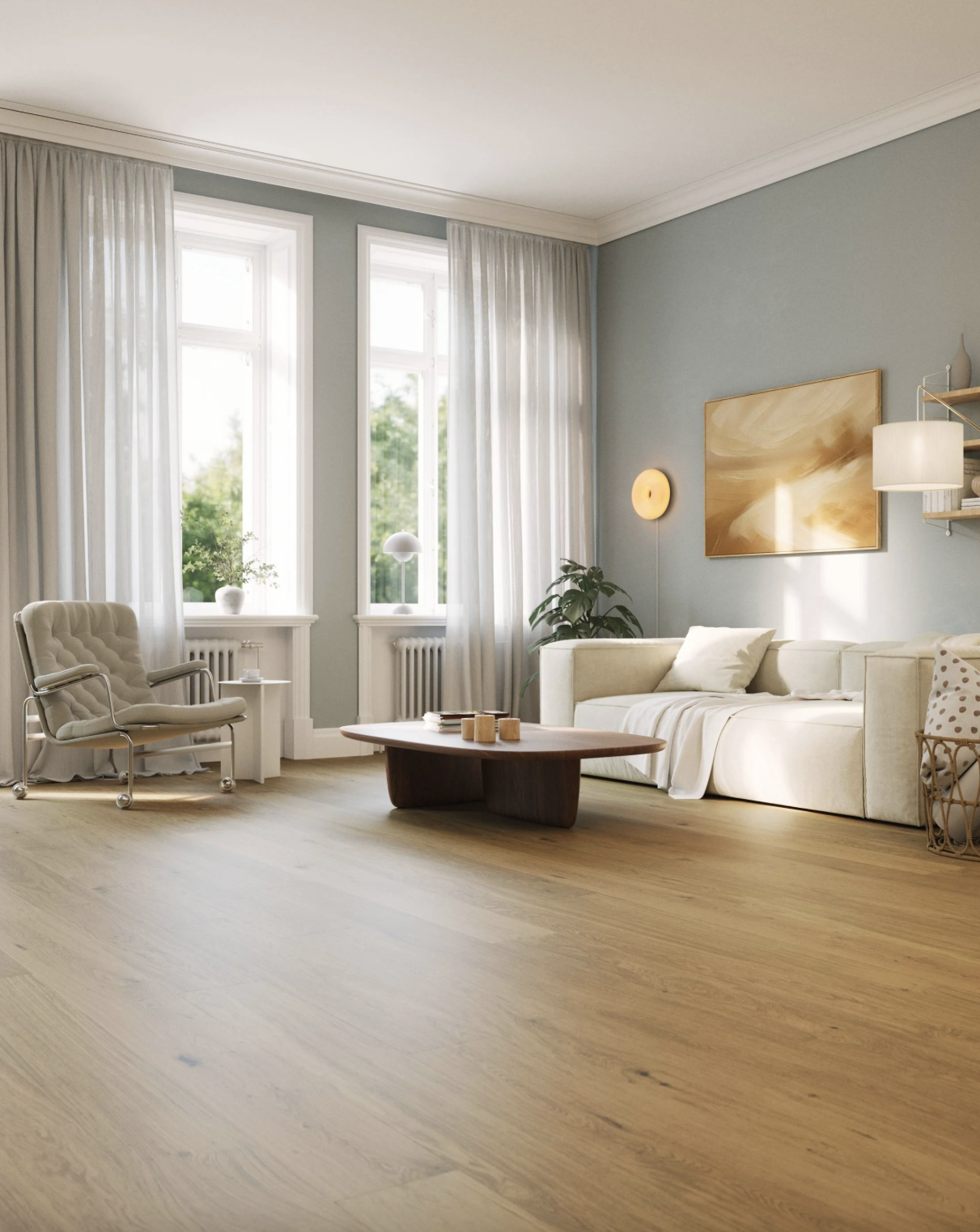 Oak floor Natural Oak matt varnish, 92 sqm, click floor 5G, XXL - PS ...