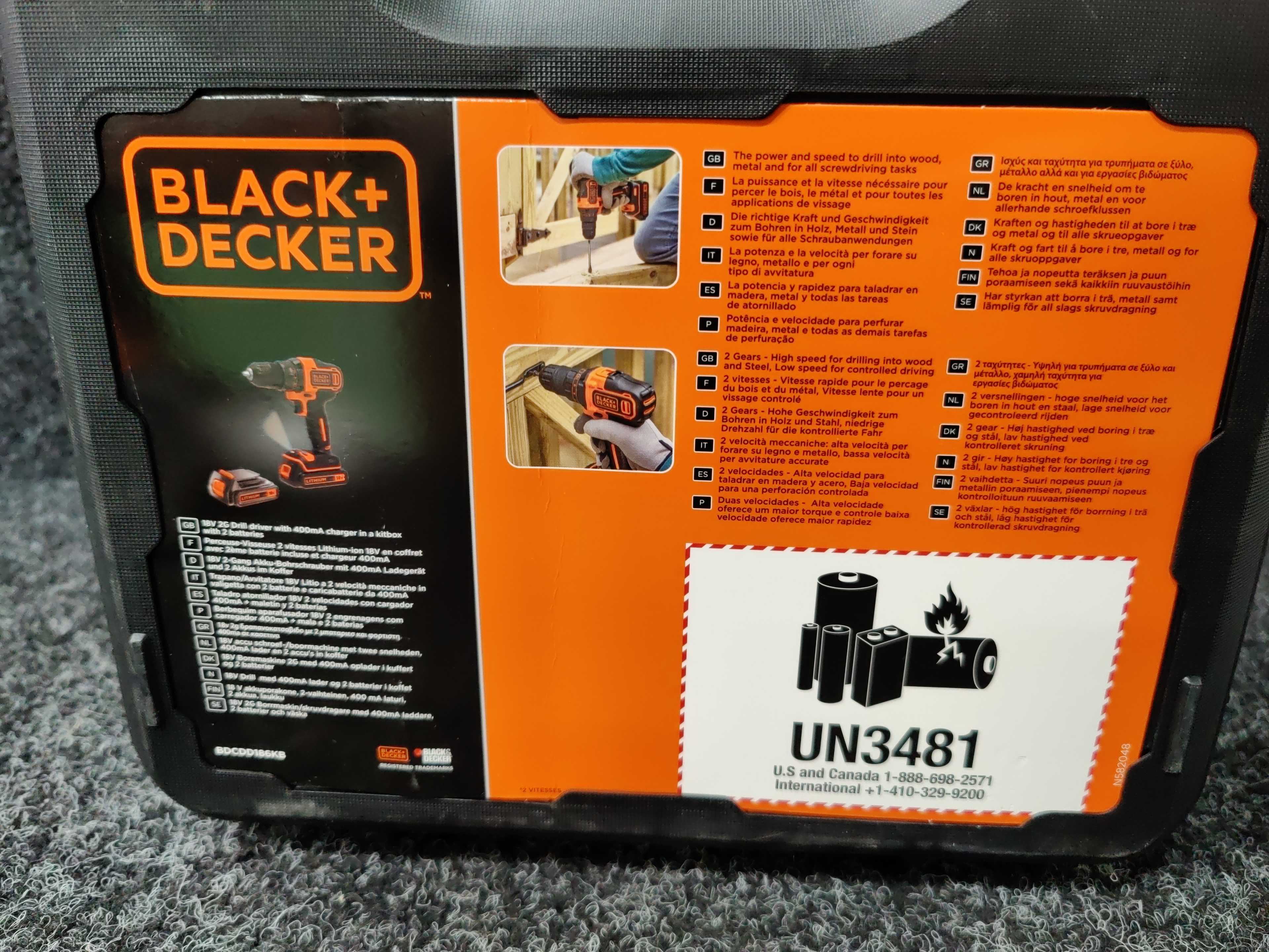 Skruvdragare Black & Decker BDCDD186KB-QW 18V - Auktioner online ...