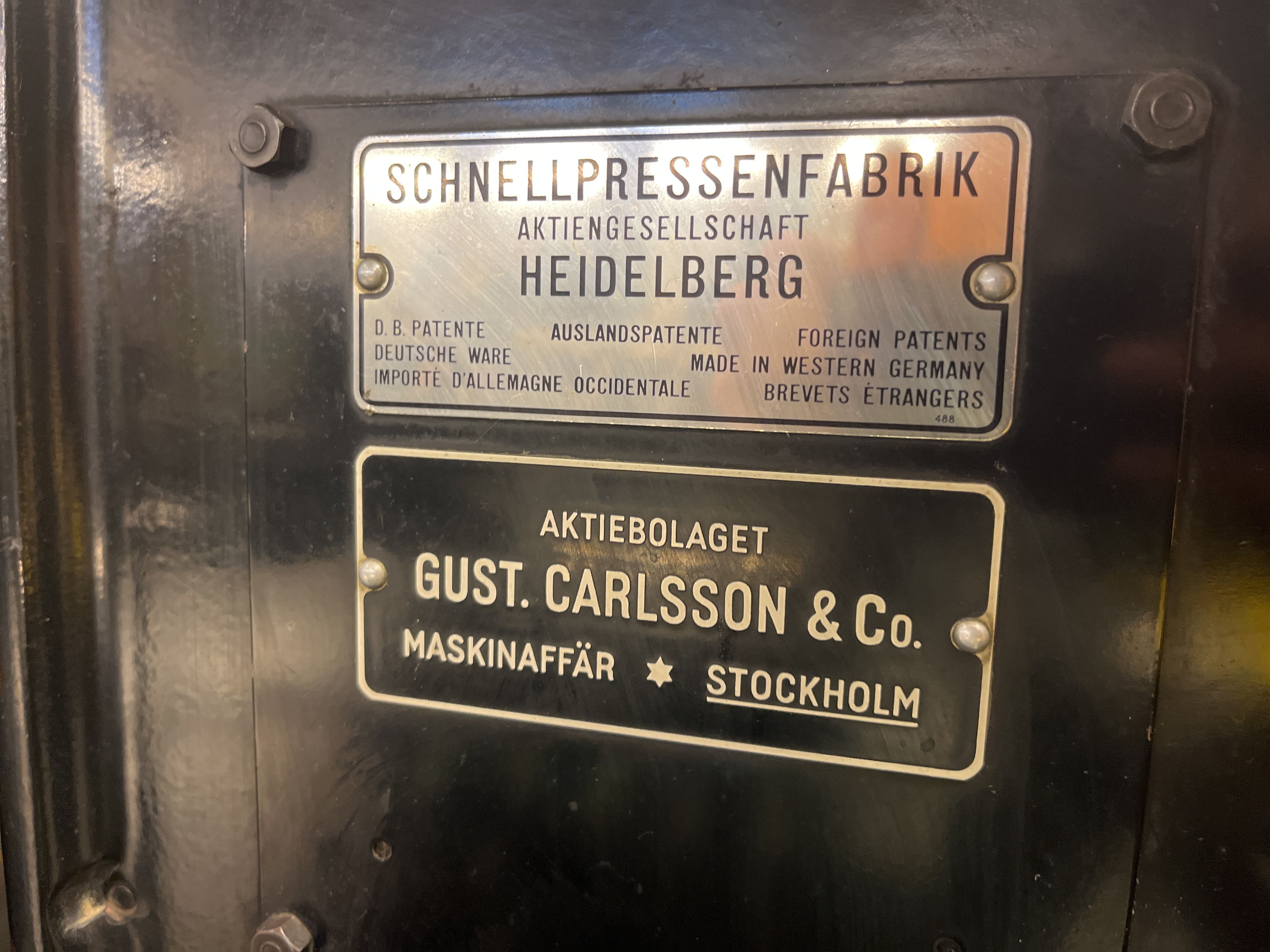 Tryckpress Heidelberg Vinge - Auktioner online - Nätauktioner ...