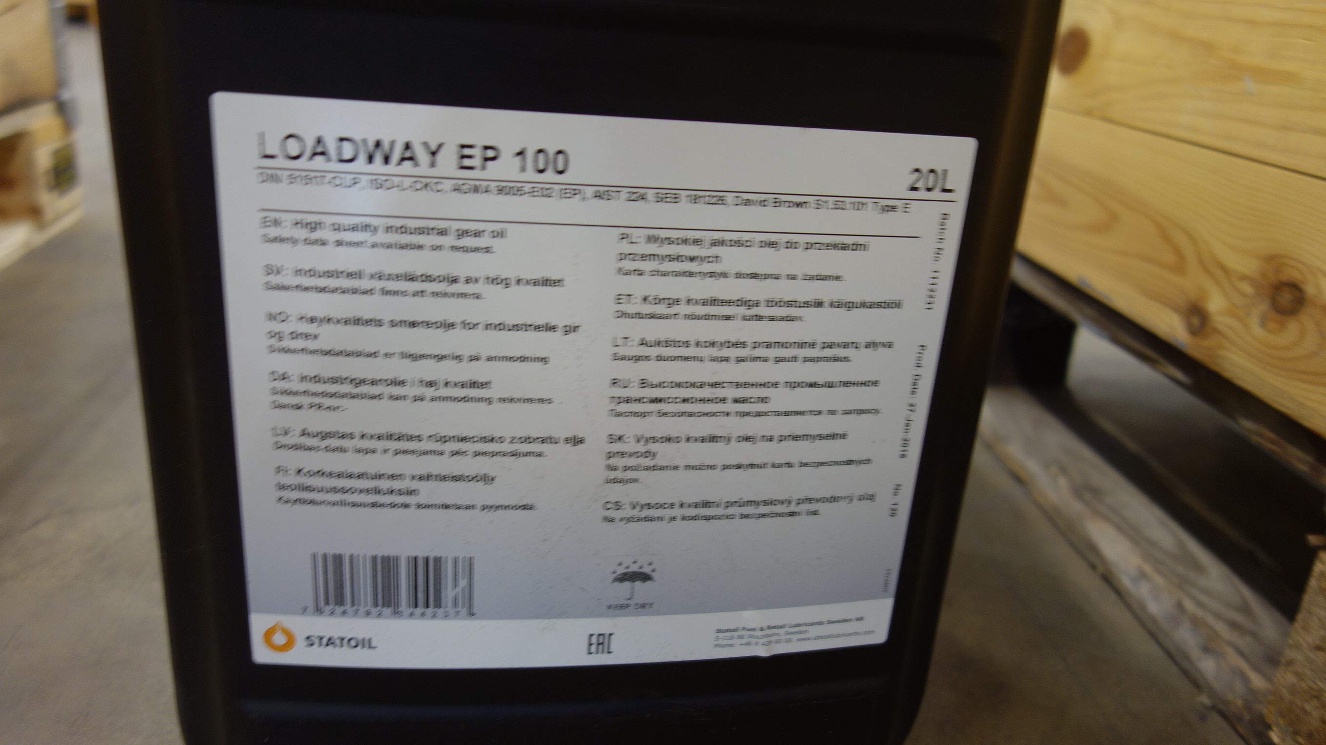 Industriell växellådsolja, 20 liter, Loadway EP 100 - Auktioner online ...