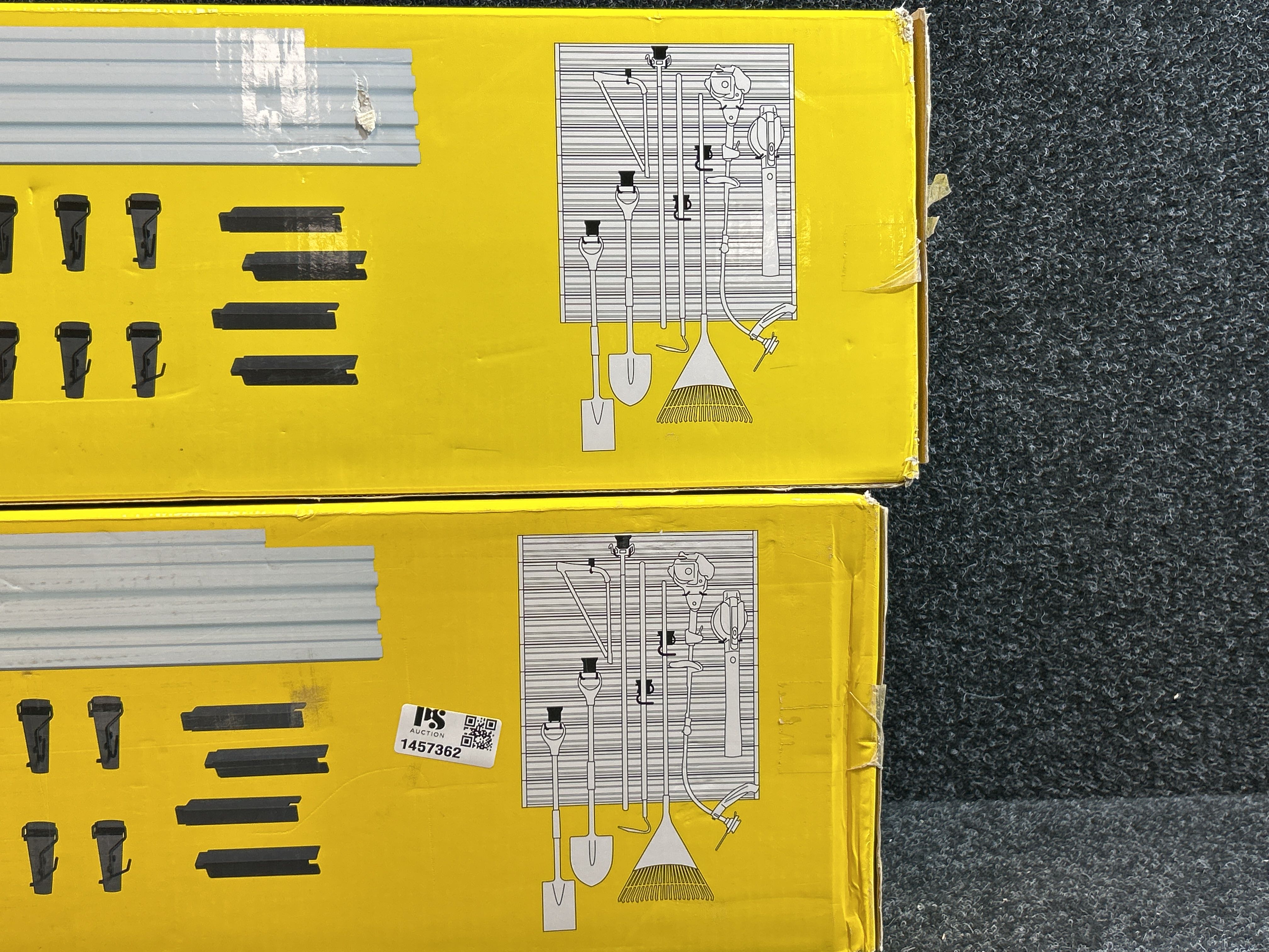 Wall storage system 2 pcs - Stanley Track Wall System - PS Auction - We ...