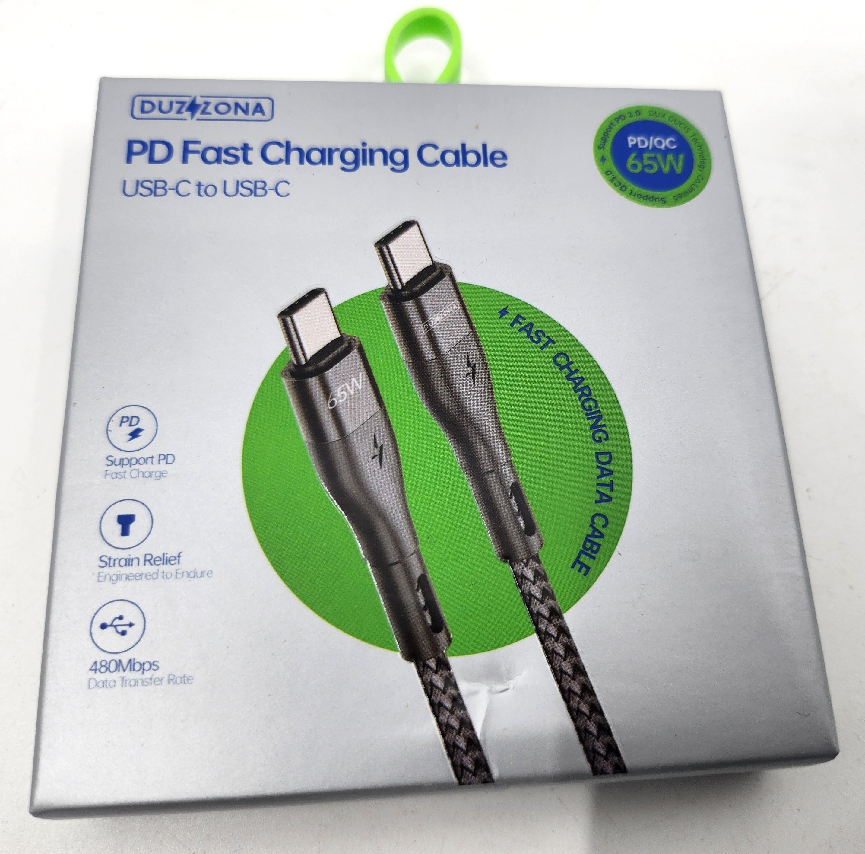 10 pcs USB C - USB-C, 1 meter, 65 W, braided - Shipping included - PS ...