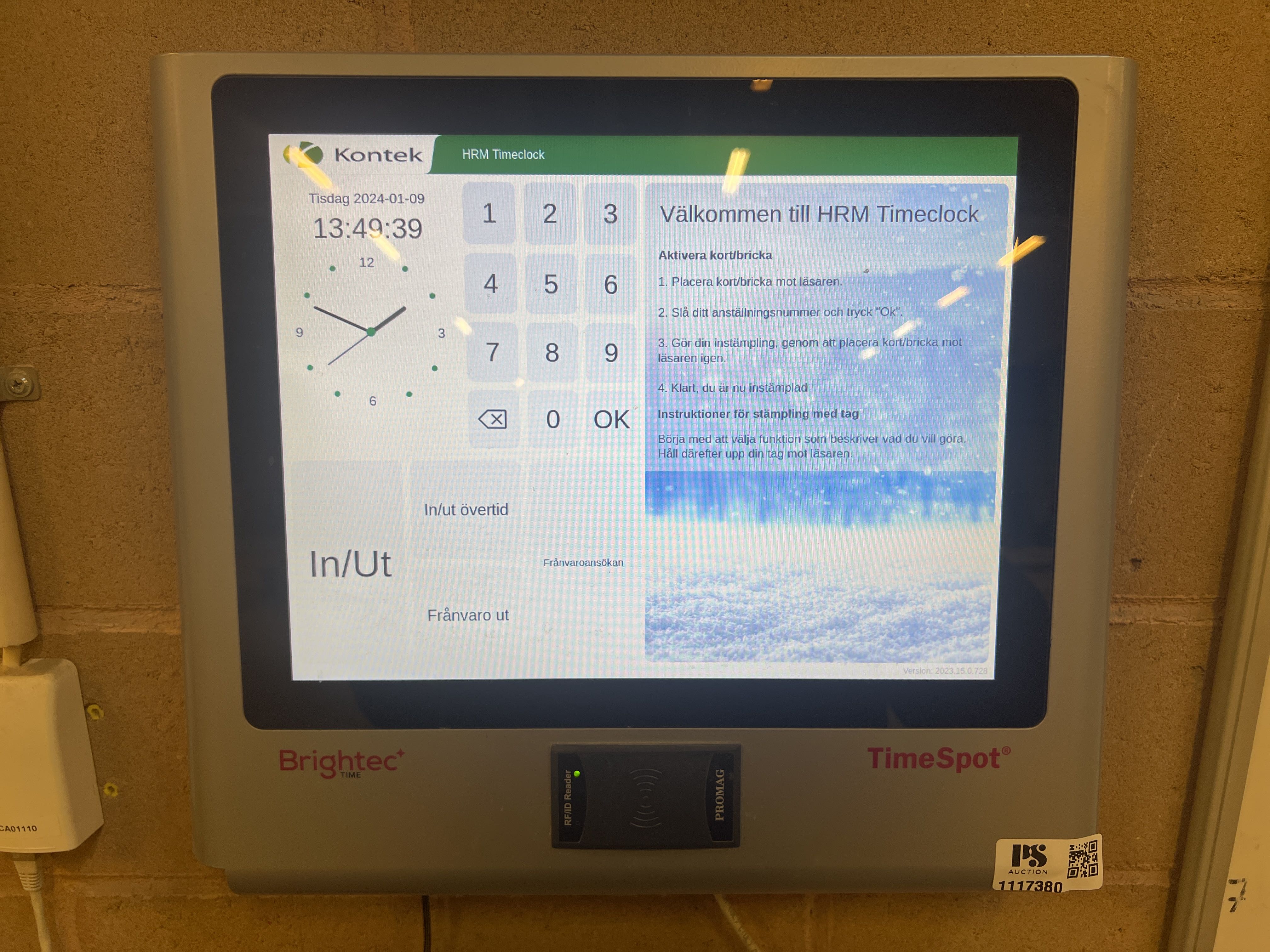 Stamp clock - Brightec Timespot - PS Auction - We value the future ...