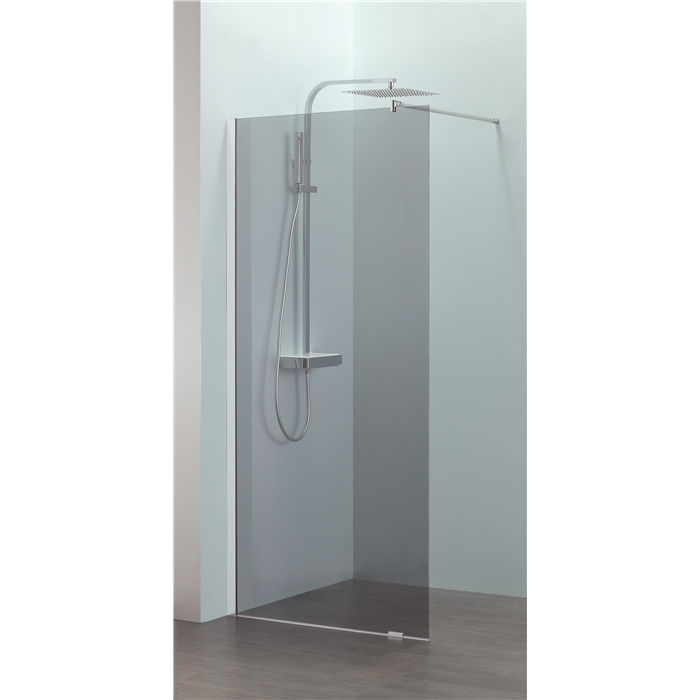Shower wall Alterna Lusso Fixed wall 80, gray tinted glass - PS Auction ...
