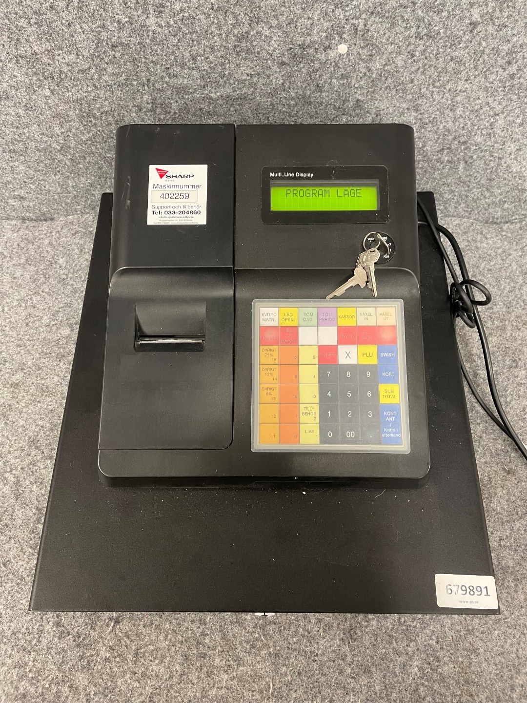 Kassaapparat med inbyggd kvittoskrivare Sam4s ER-285MB - Auktioner ...